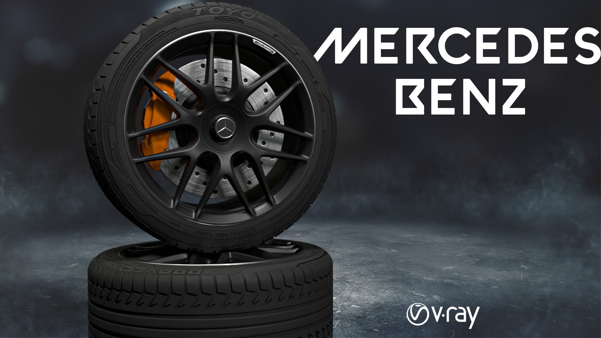mercedes benz car tyre 3D model | CGTrader