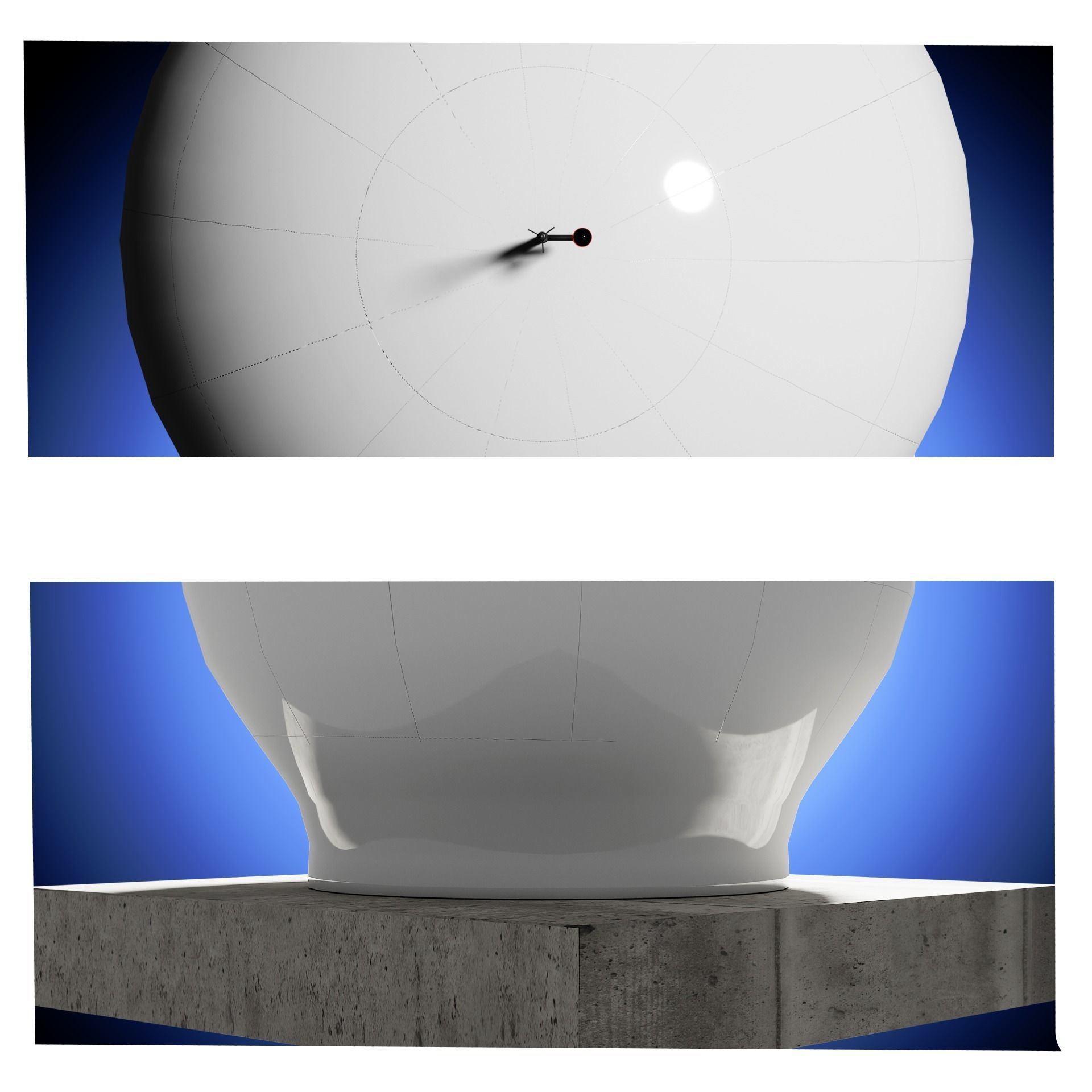 3D model Sphere-Shaped Radome VR / AR / low-poly | CGTrader