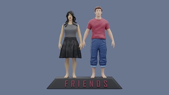 Friends 3D Model 3D model 3D printable | CGTrader