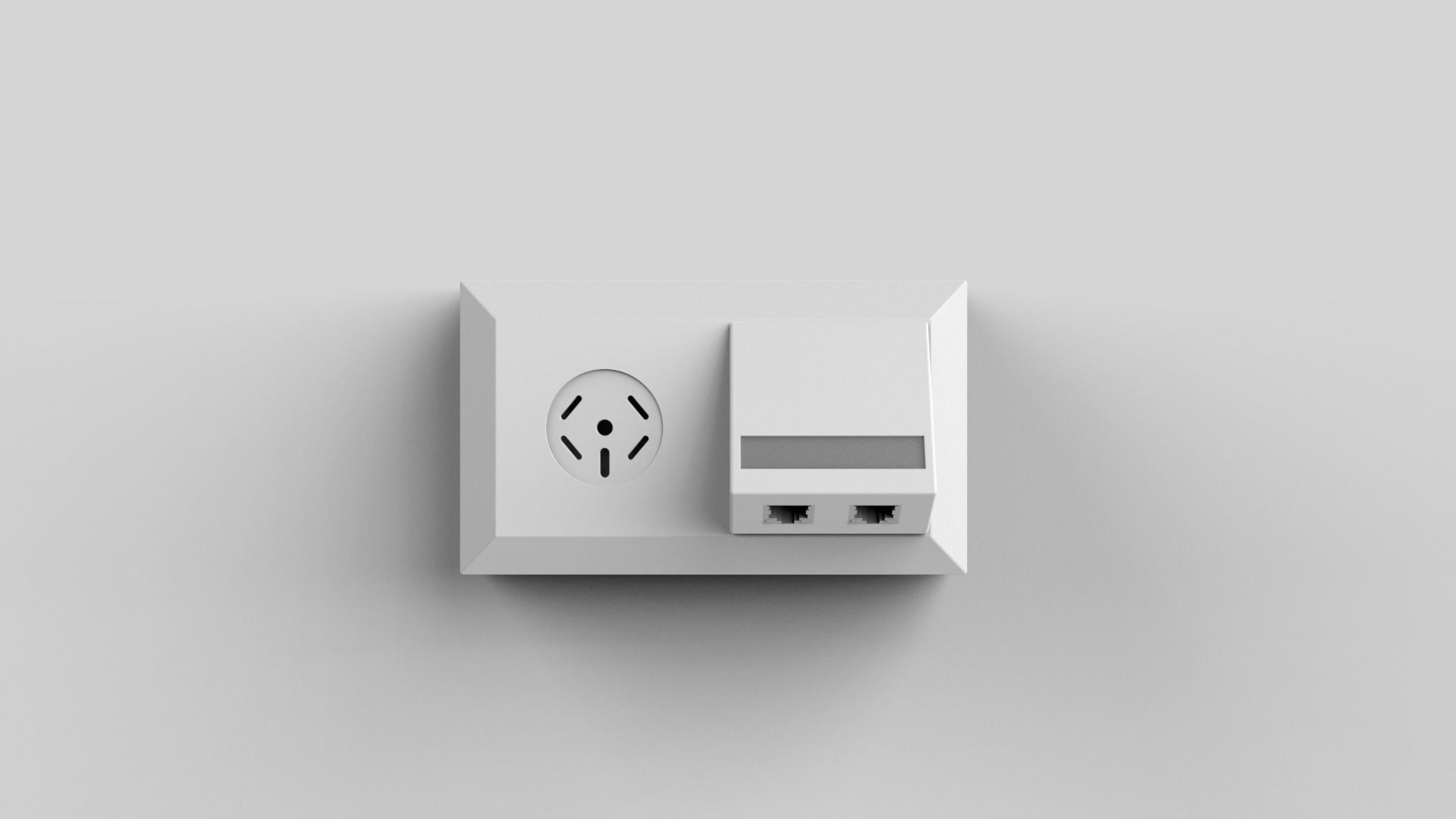 Ethernet and Telephone Outlets 3D model | CGTrader