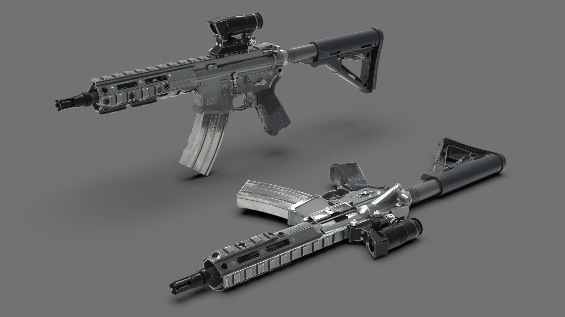 R4-C Assault Rifle 3D model | CGTrader