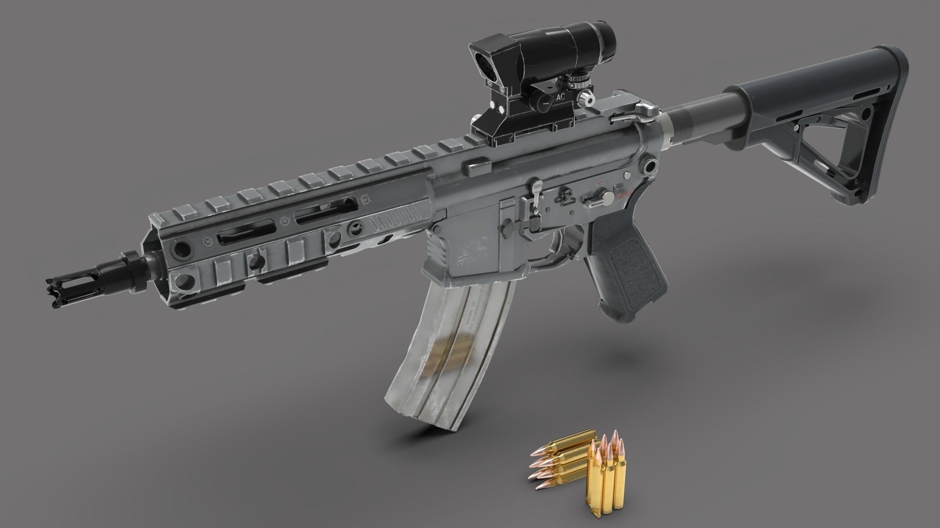 R4-C Assault Rifle 3D model | CGTrader