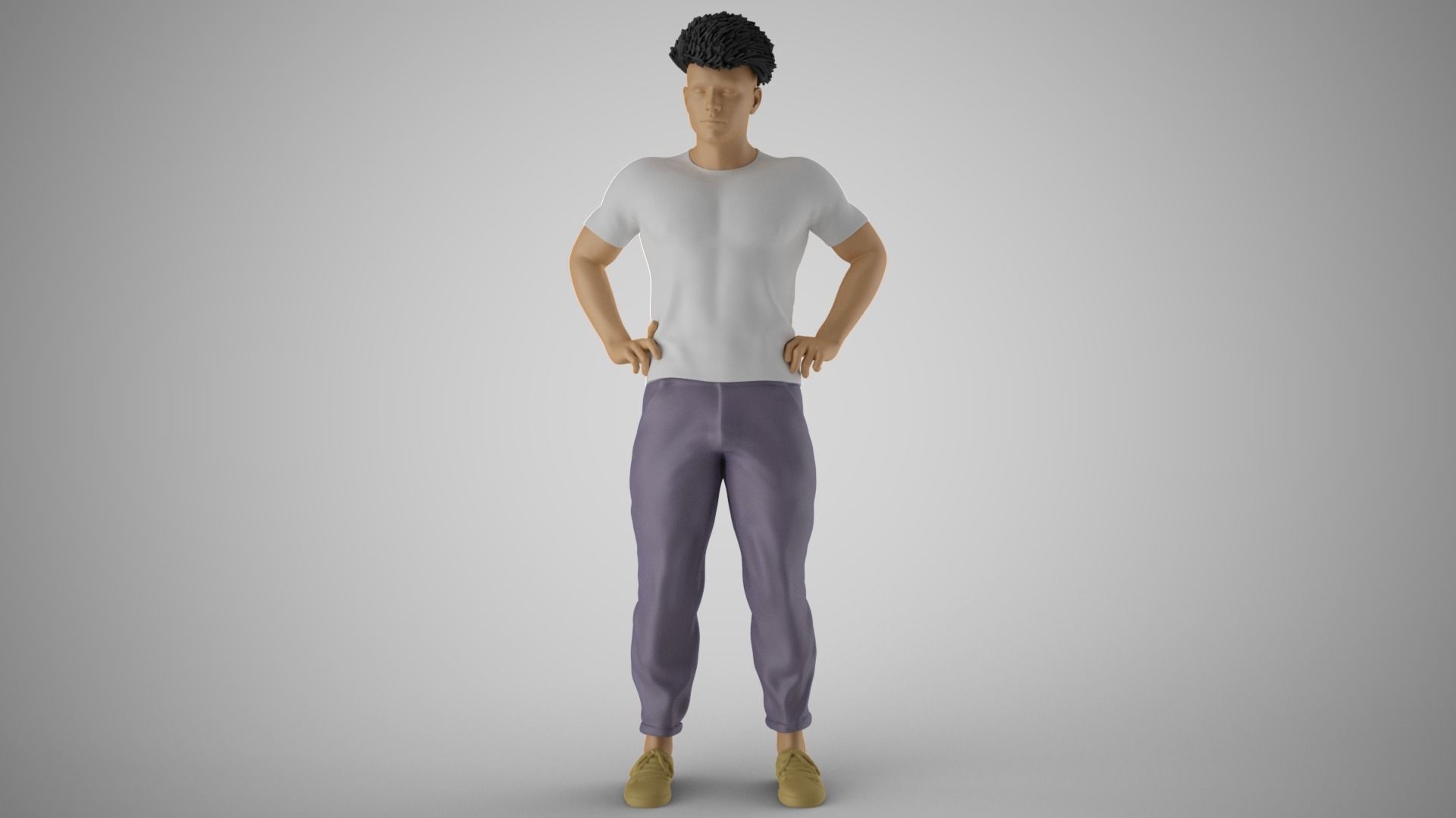 Man on His Hips 3D model 3D printable | CGTrader