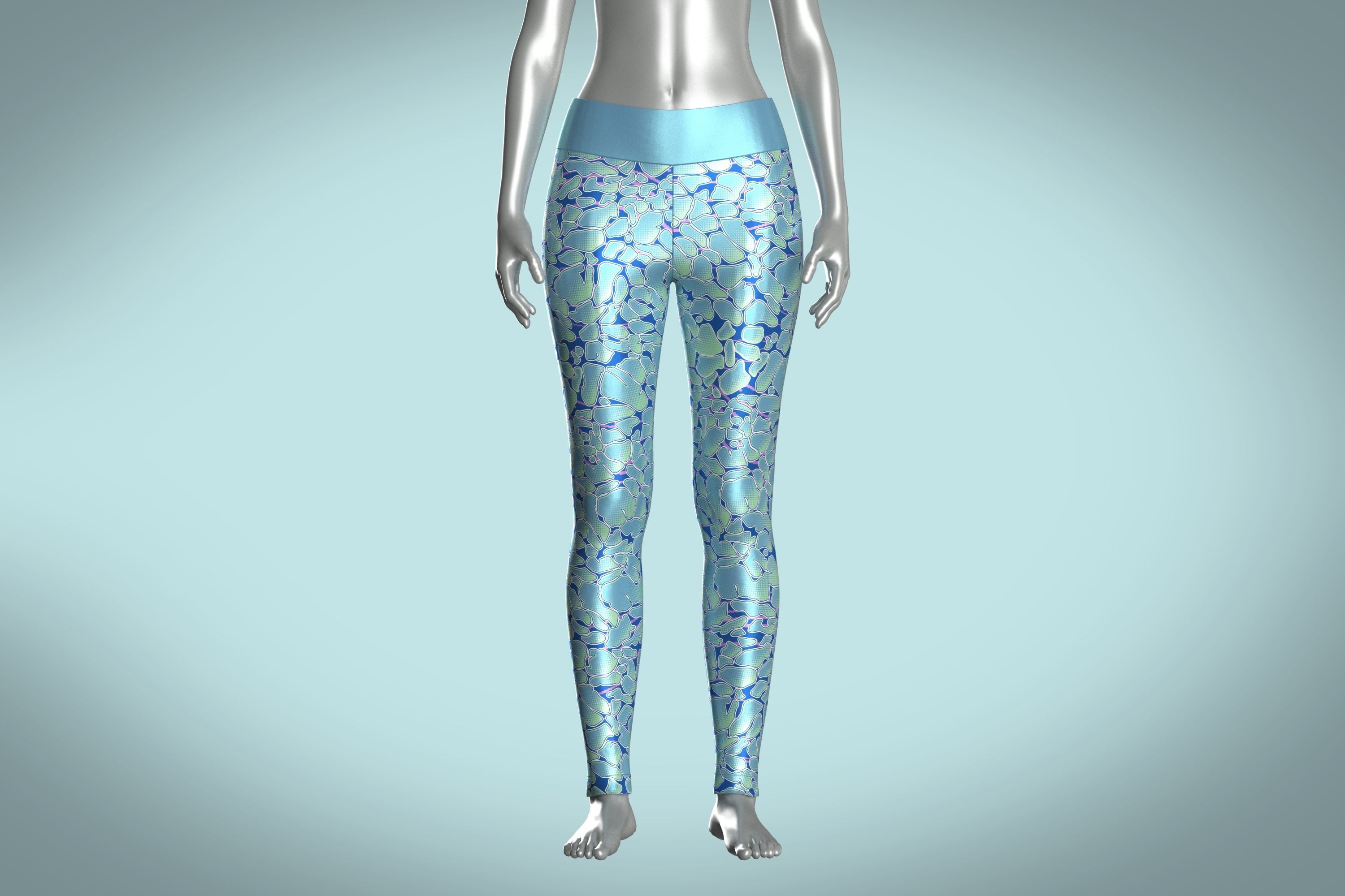 Girls Sports Leggings-Alien Camo Print 3D model | CGTrader