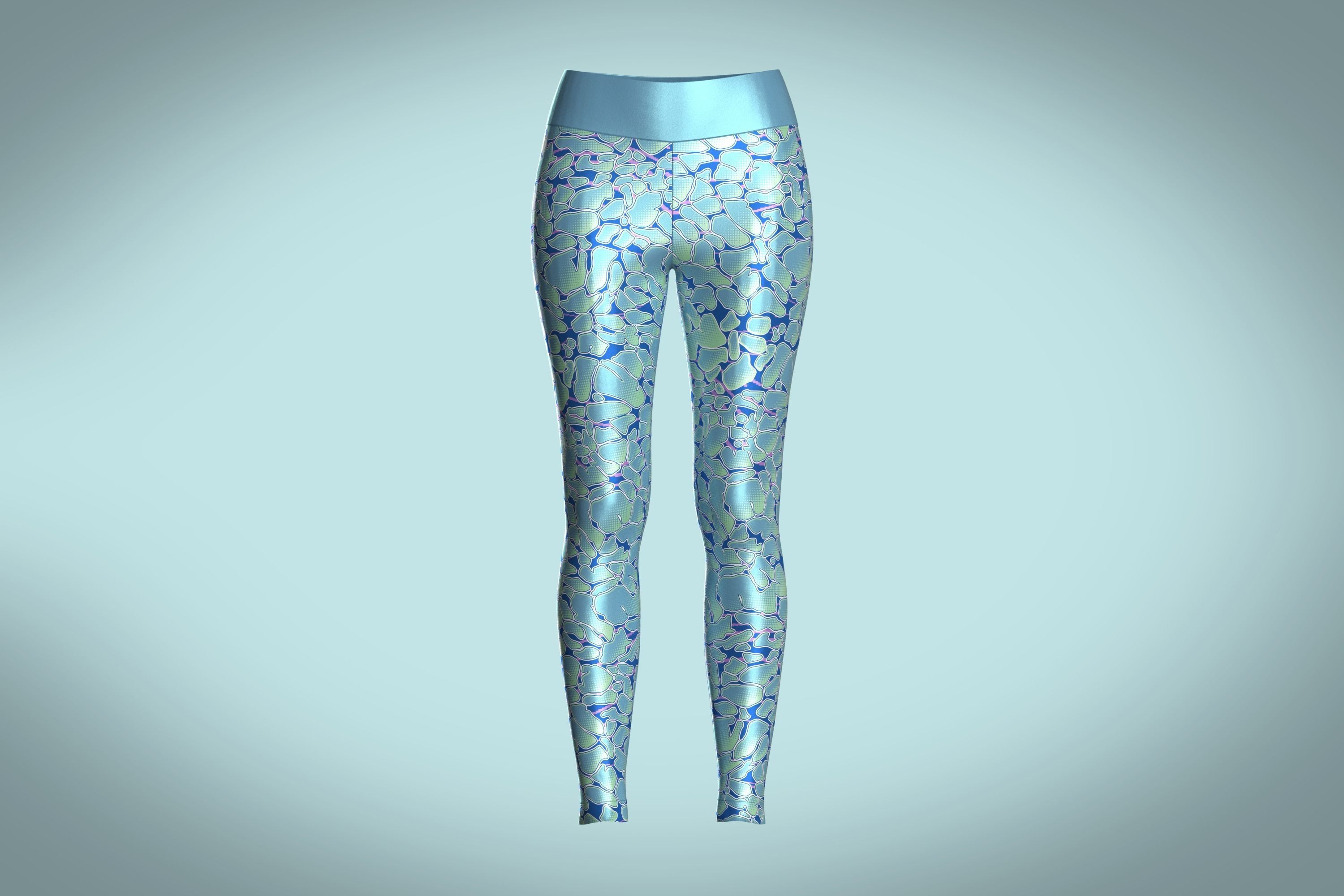 Girls Sports Leggings-Alien Camo Print 3D model | CGTrader