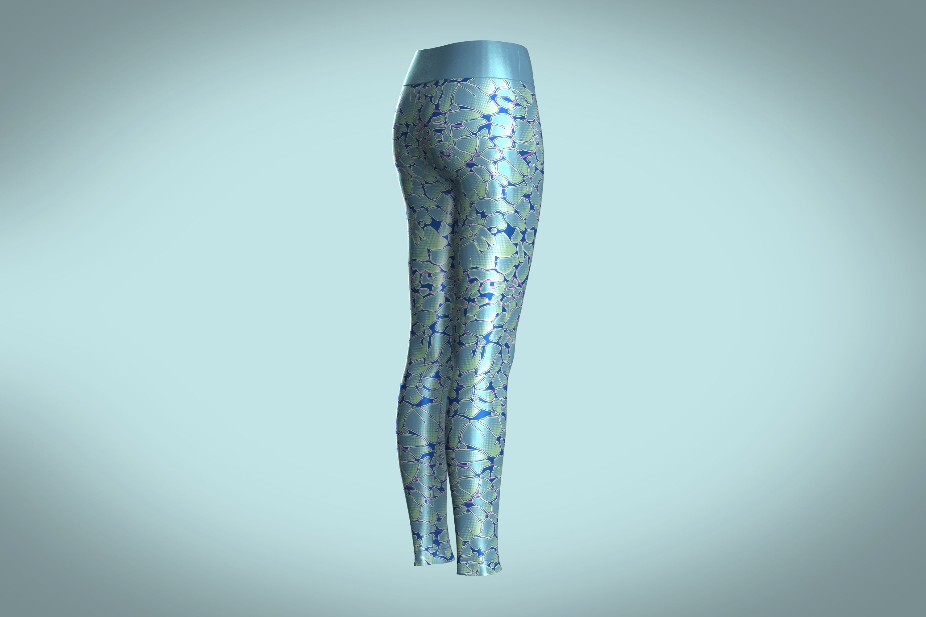Girls Sports Leggings-Alien Camo Print 3D model | CGTrader