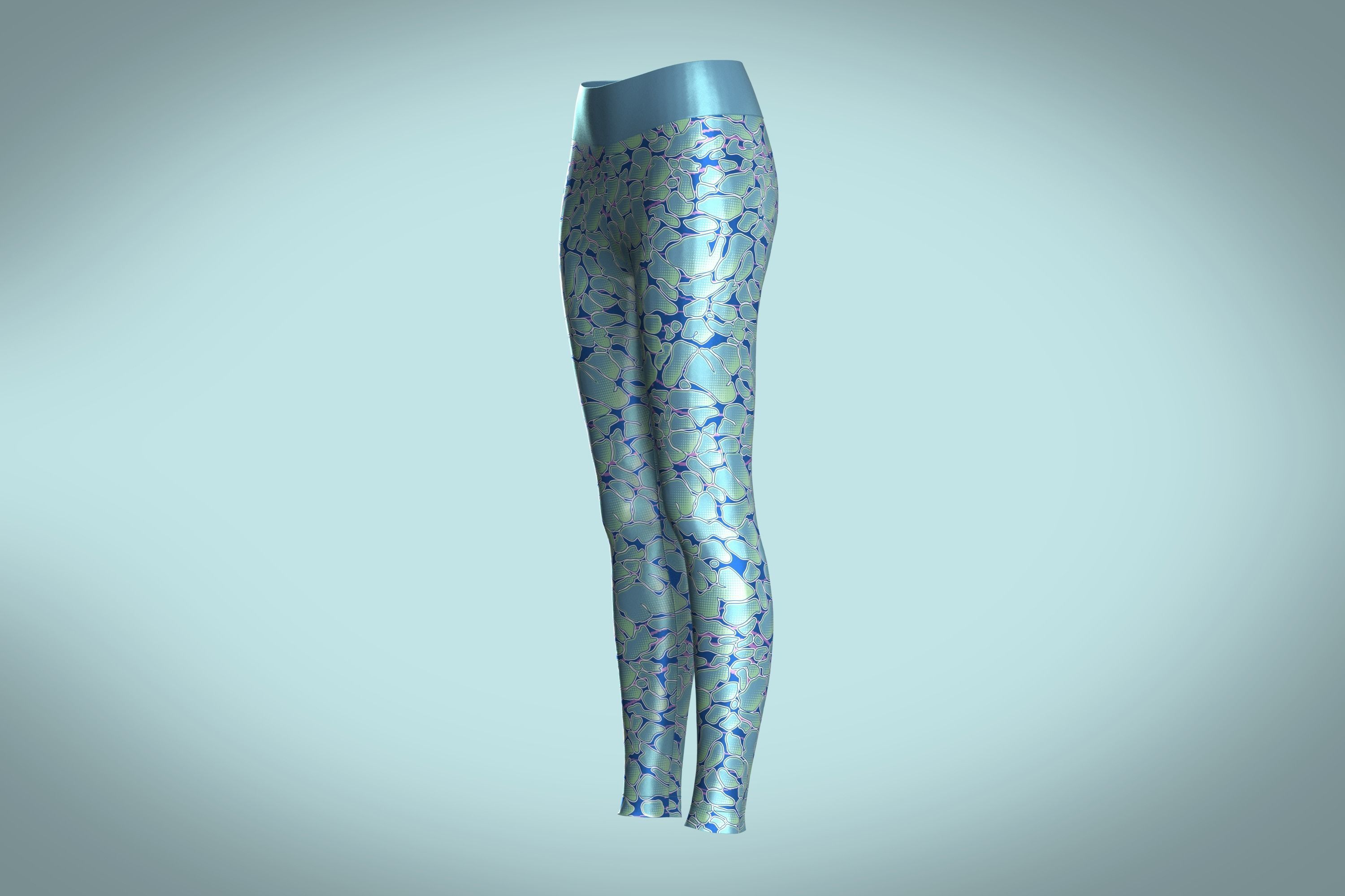 Girls Sports Leggings-Alien Camo Print 3D model | CGTrader