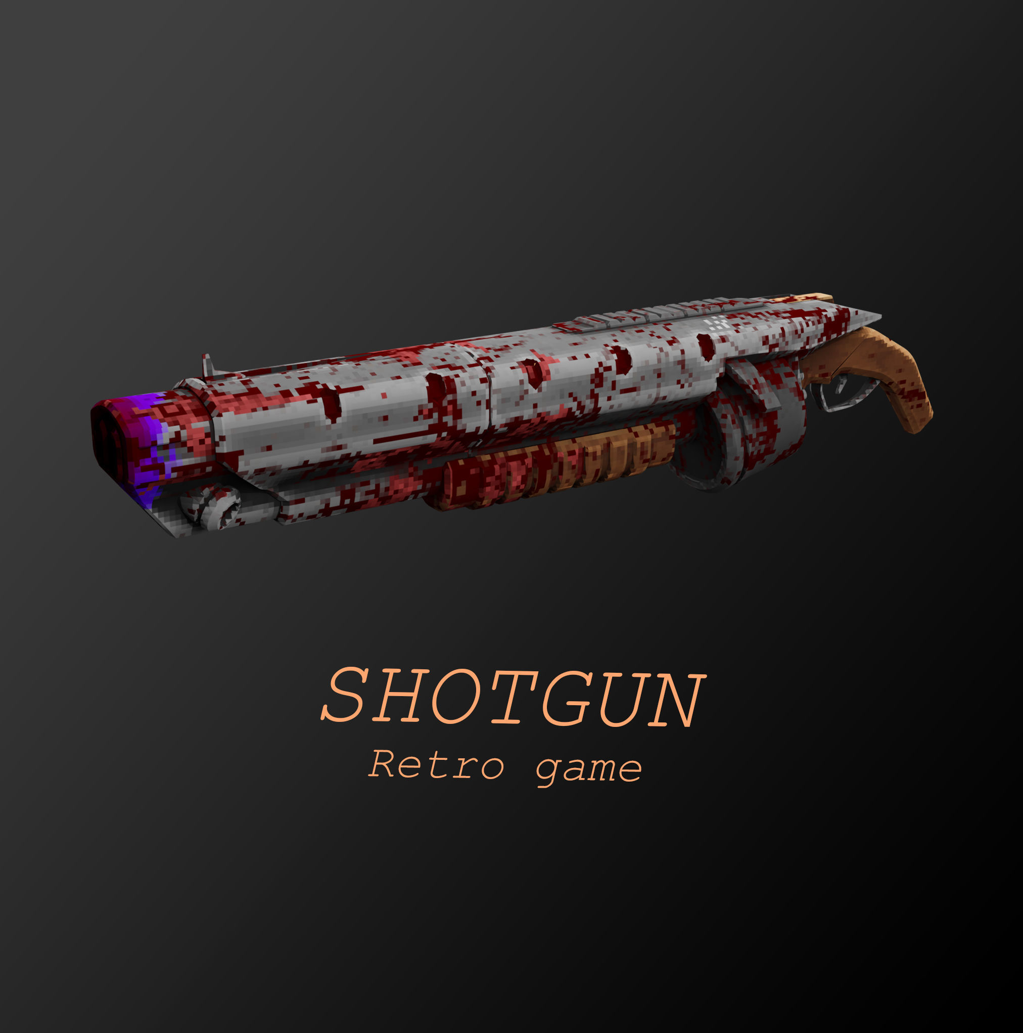 3D model Low Poly Shotgun Retro Style VR / AR / low-poly | CGTrader