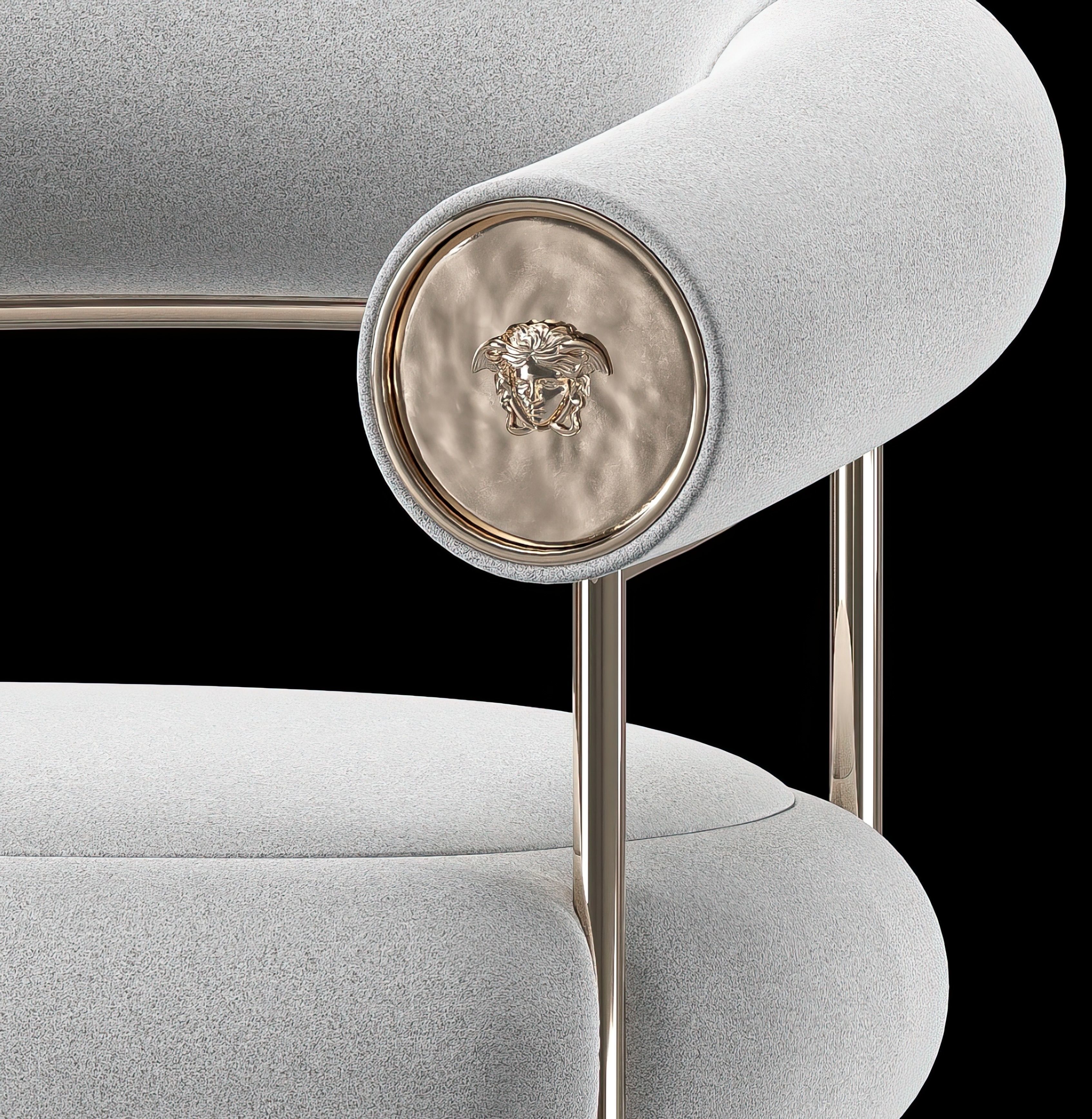 versace medusa carezza dining table and chair 3D model | CGTrader