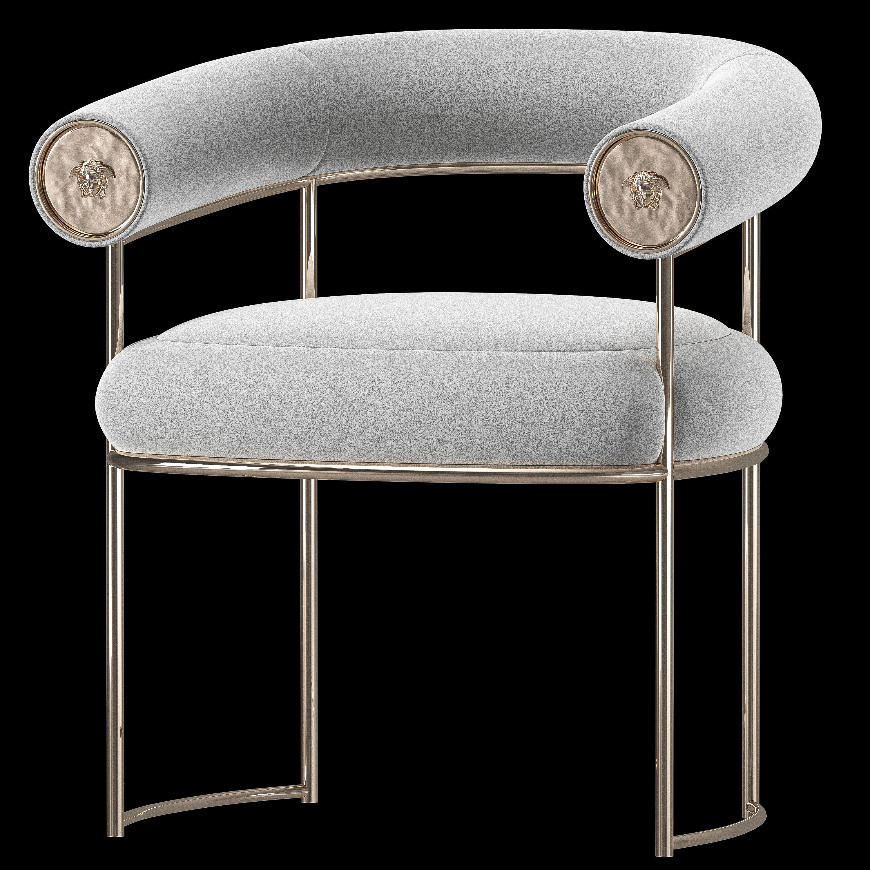 versace medusa carezza dining table and chair 3D model | CGTrader