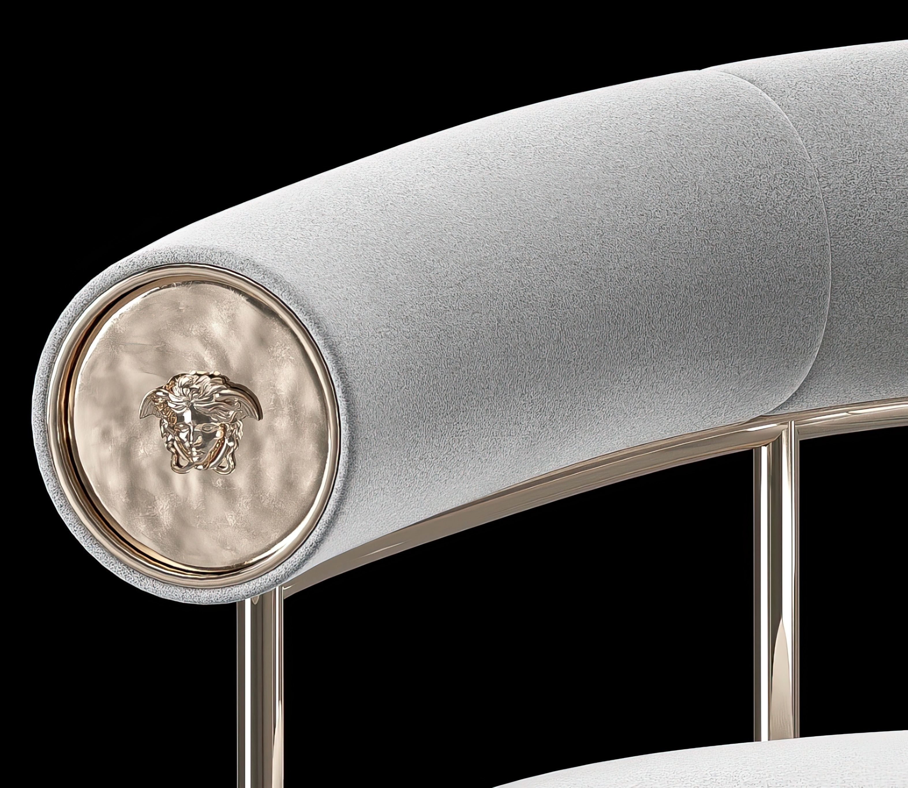 versace medusa carezza dining table and chair 3D model | CGTrader