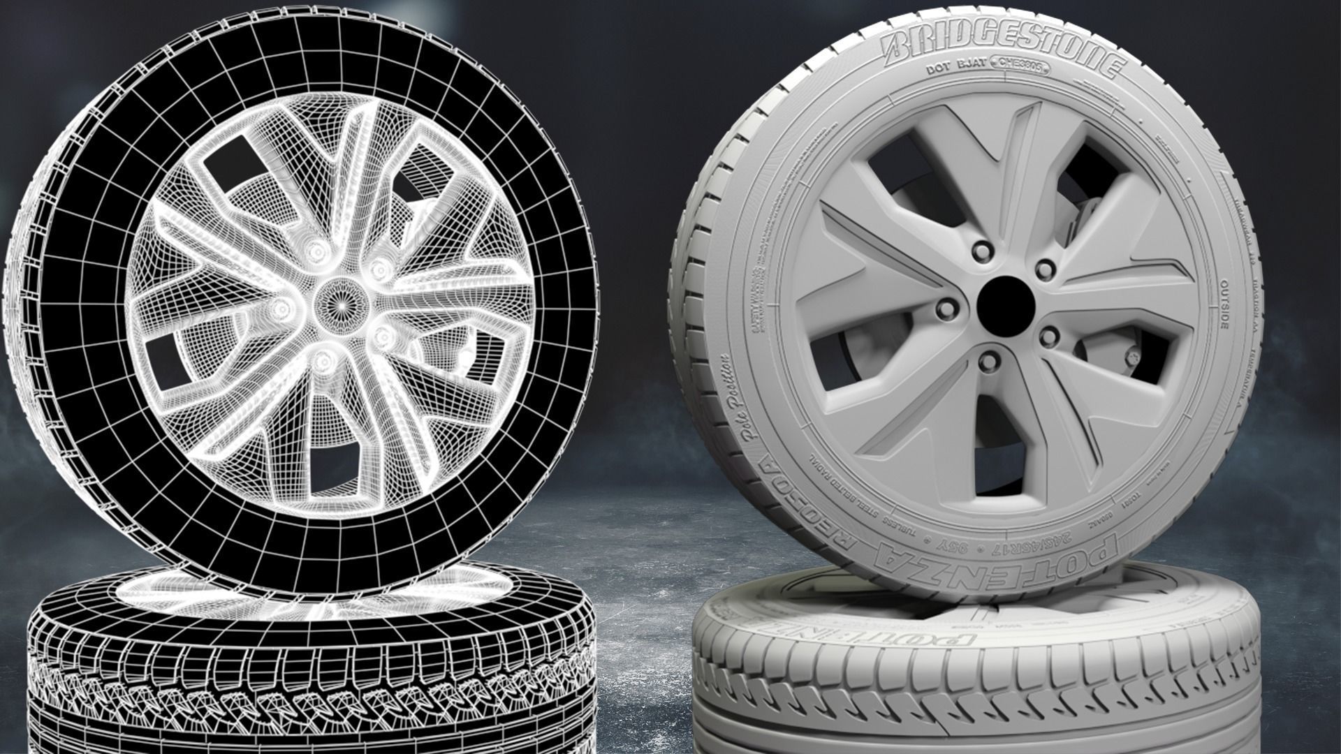 kia car tyre 3D model | CGTrader
