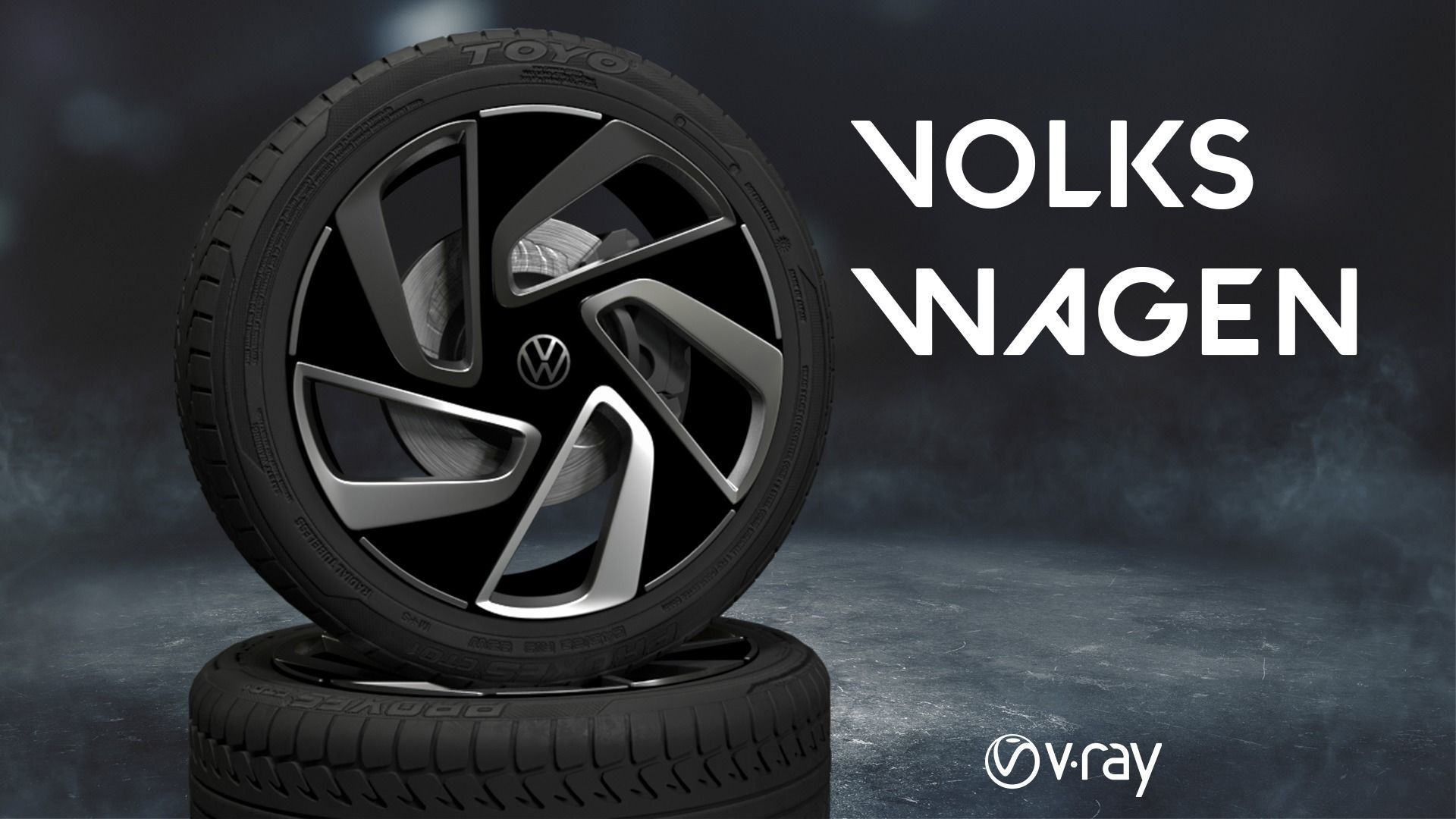 Volkswagen car tyre 3D model | CGTrader