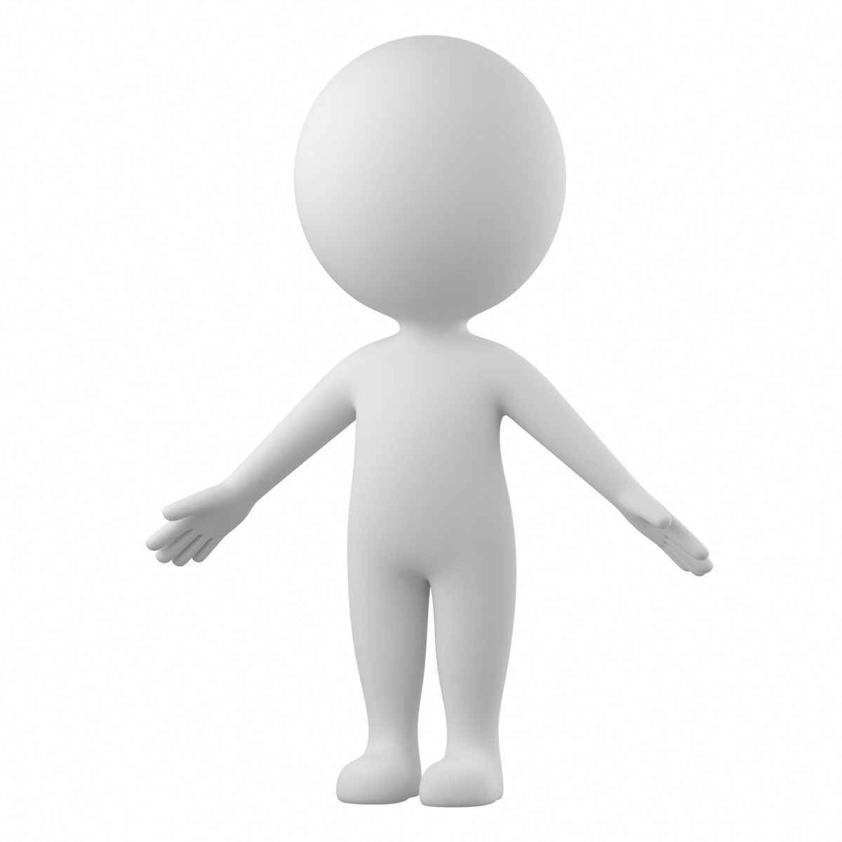 3D model Cute Stylized Stickman in A-Pose VR / AR / low-poly | CGTrader