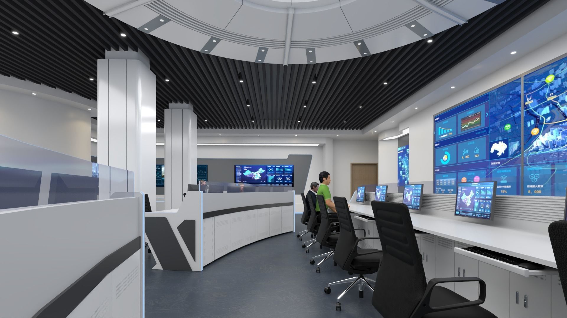 Command room monitoring center 3D model | CGTrader