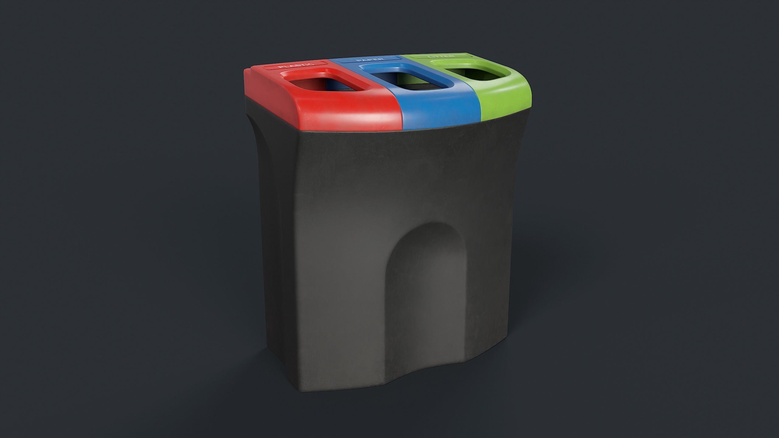 3D model Street Trash Can 30 PBR Game Ready VR / AR / low-poly | CGTrader