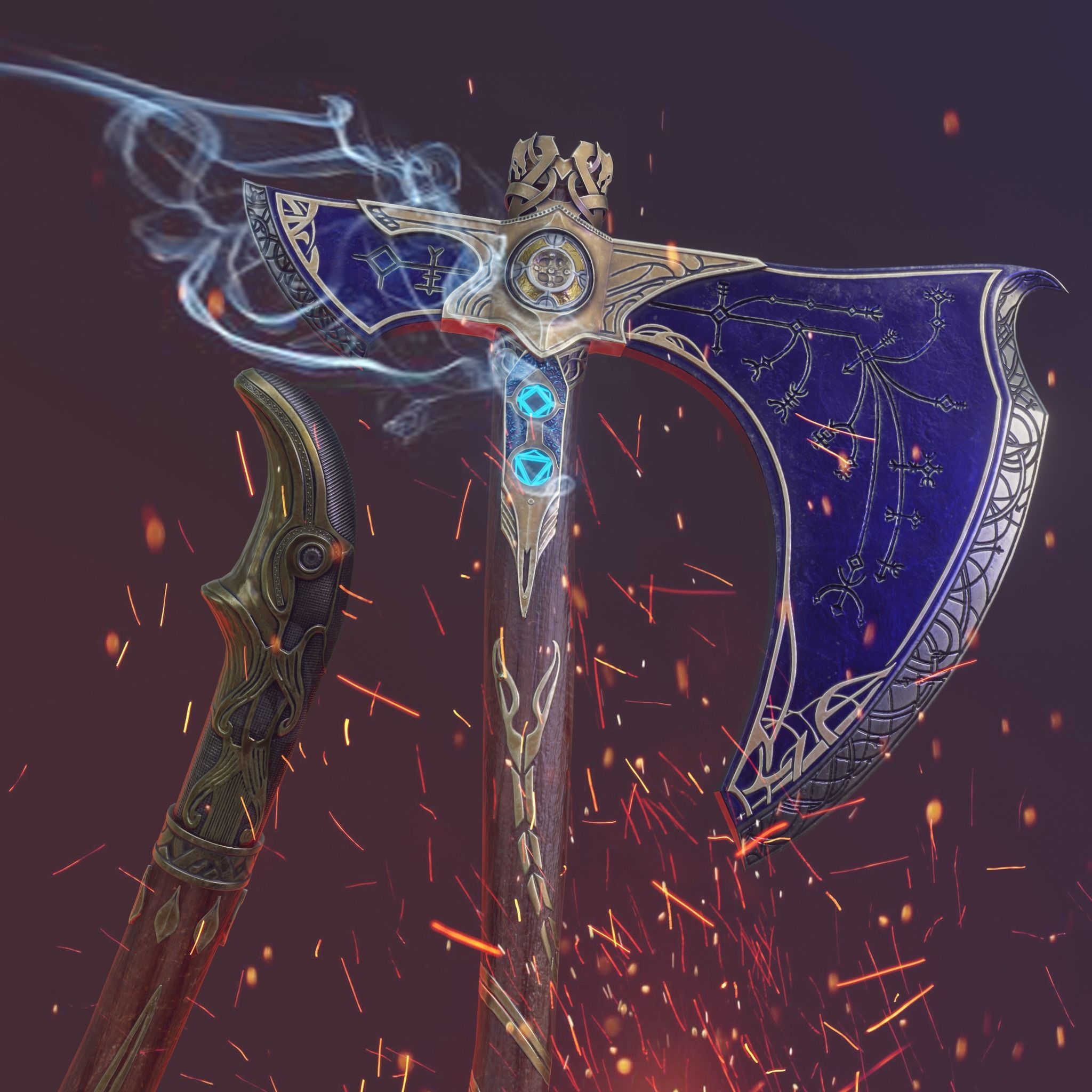 3D model Leviathan axe God of war ragnarok VR / AR / low-poly | CGTrader