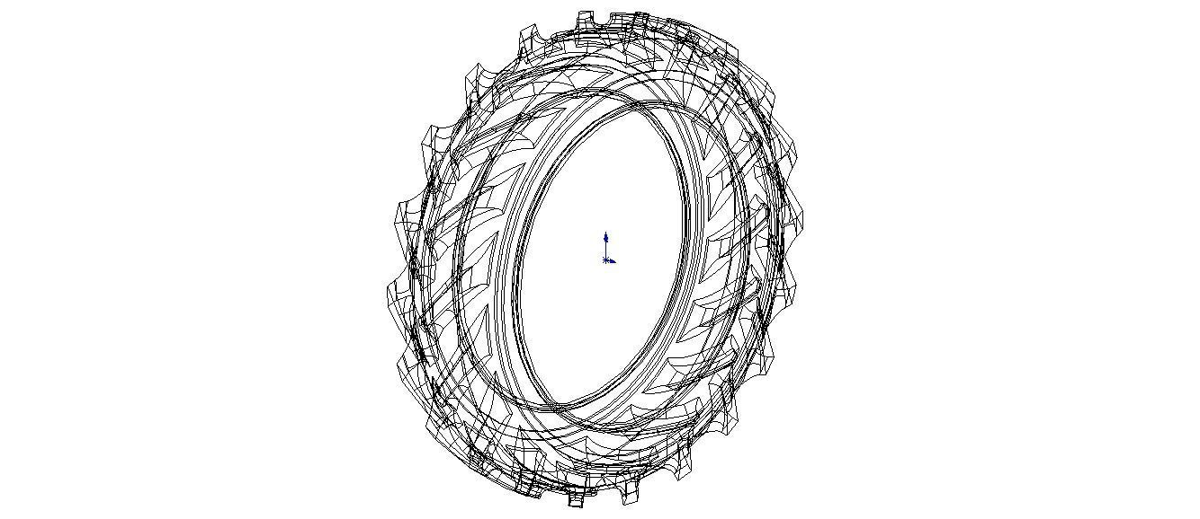 Field Road Rear Tractor Tires 3D model rigged | CGTrader