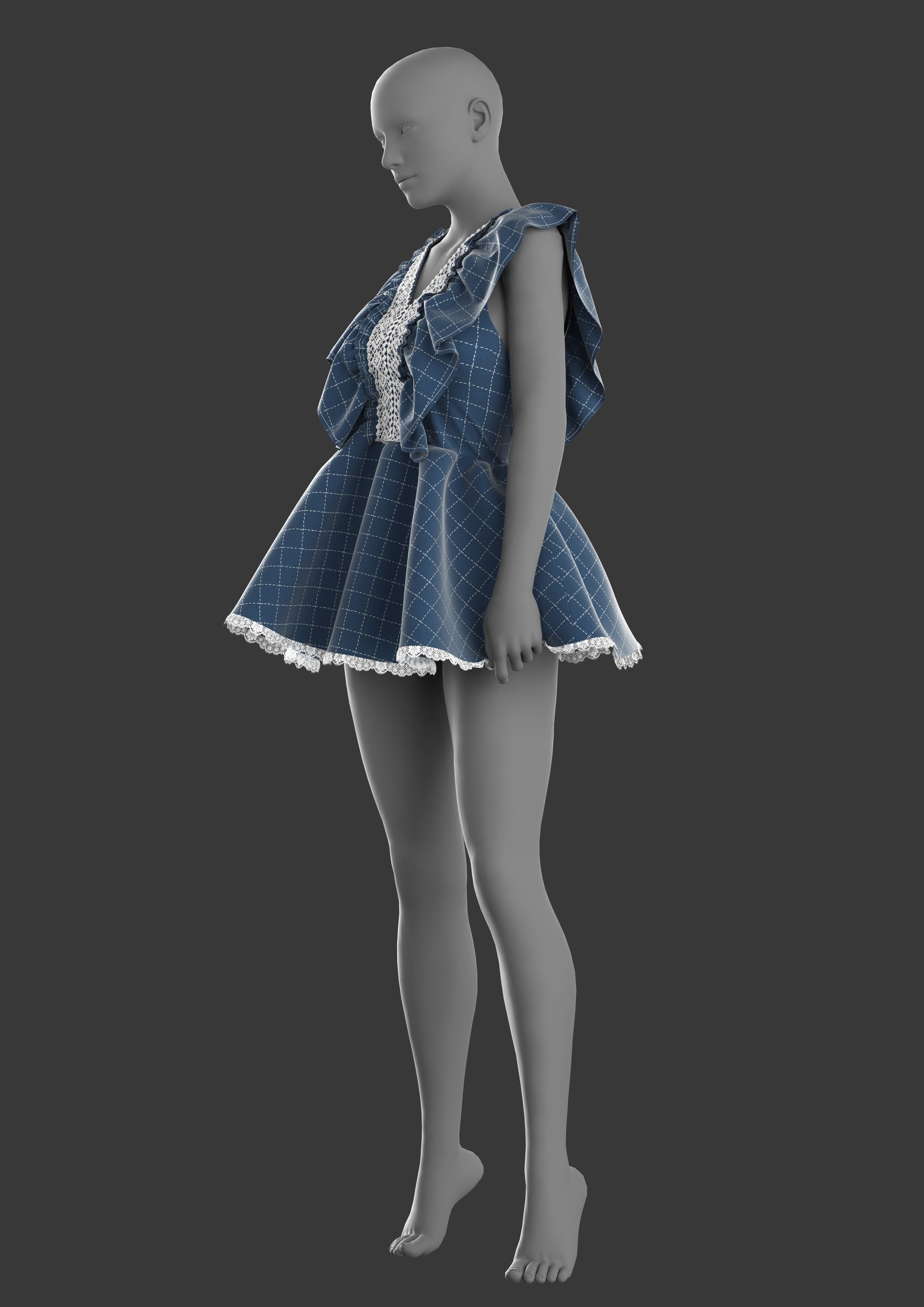 Girls Outfit 56 - Marvelous Designer 3D model | CGTrader