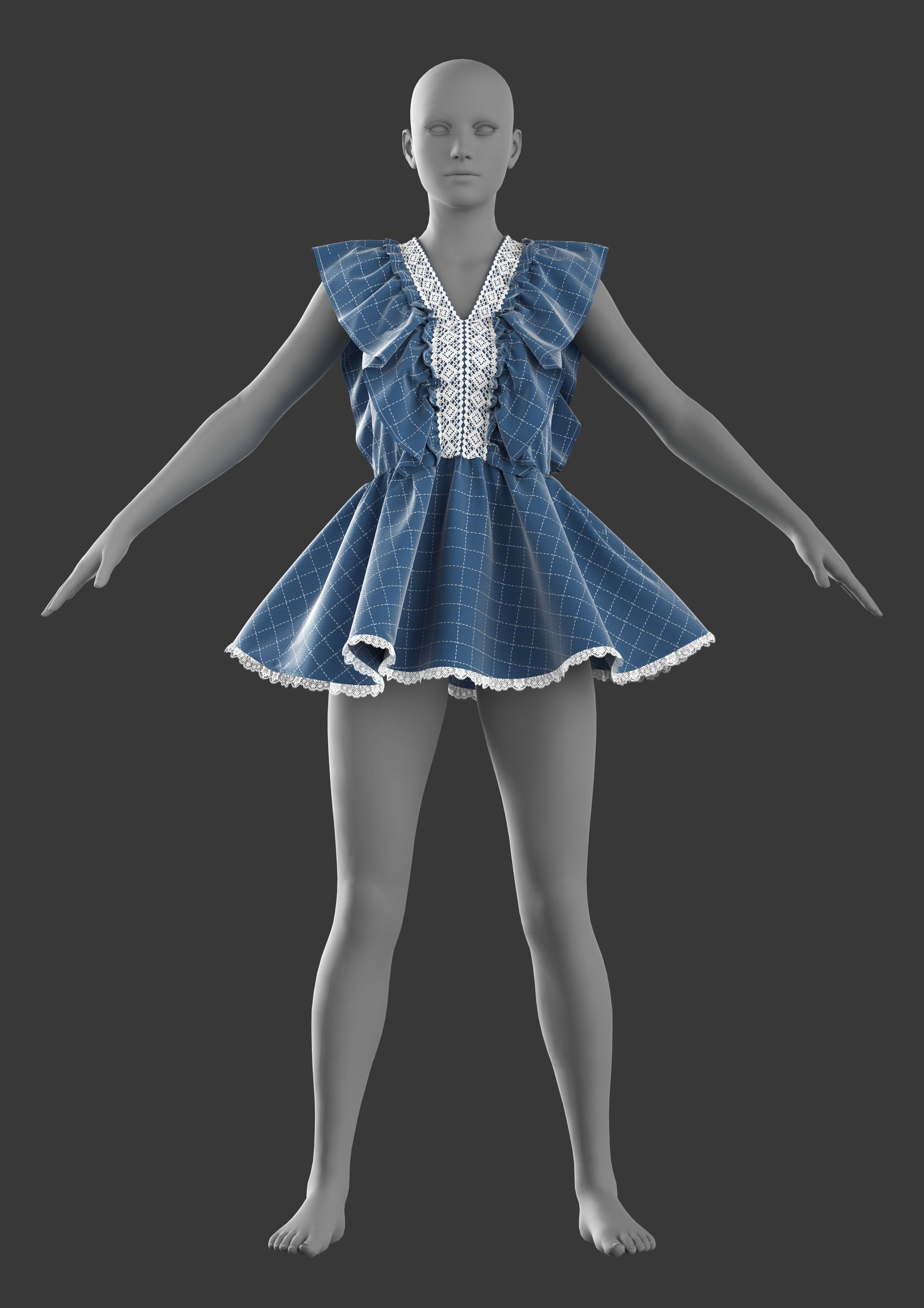 Girls Outfit 56 - Marvelous Designer 3D model | CGTrader