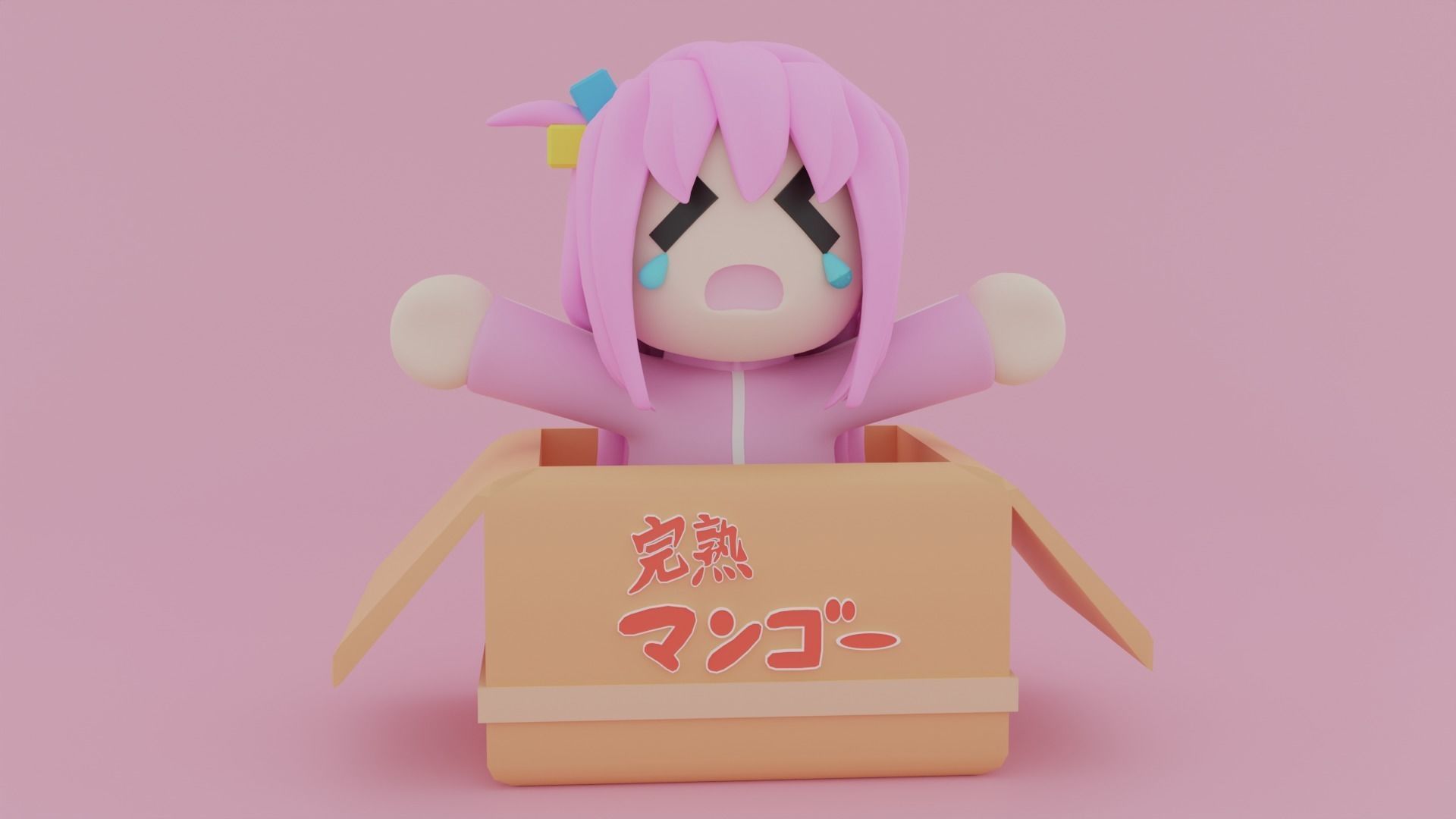 Bocchi in a box -- Bocchi the Rock - 3D Print Model 3D model 3D ...