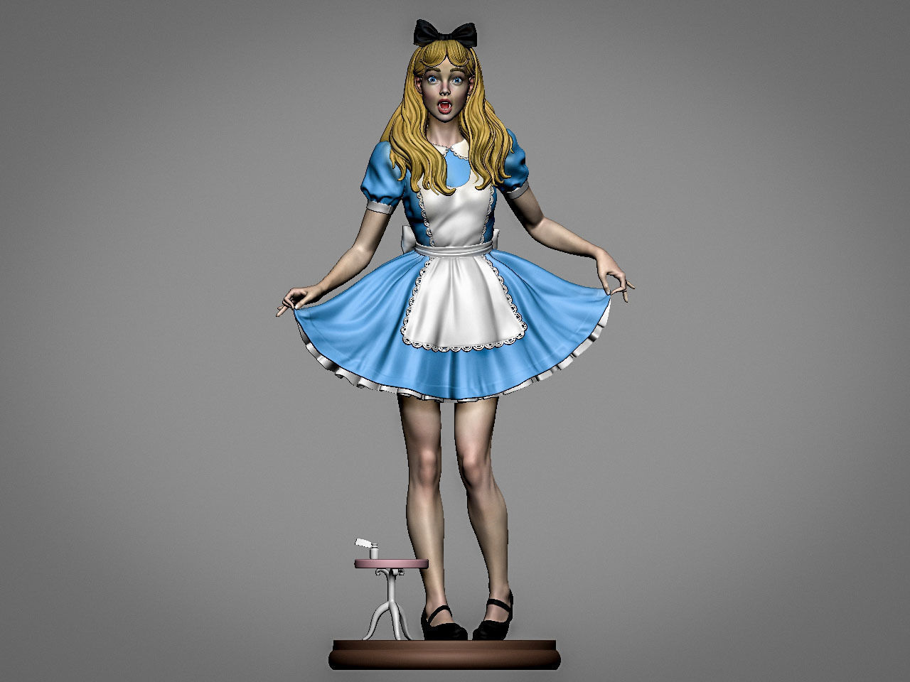 Alice in Wonderland 3D model 3D printable | CGTrader