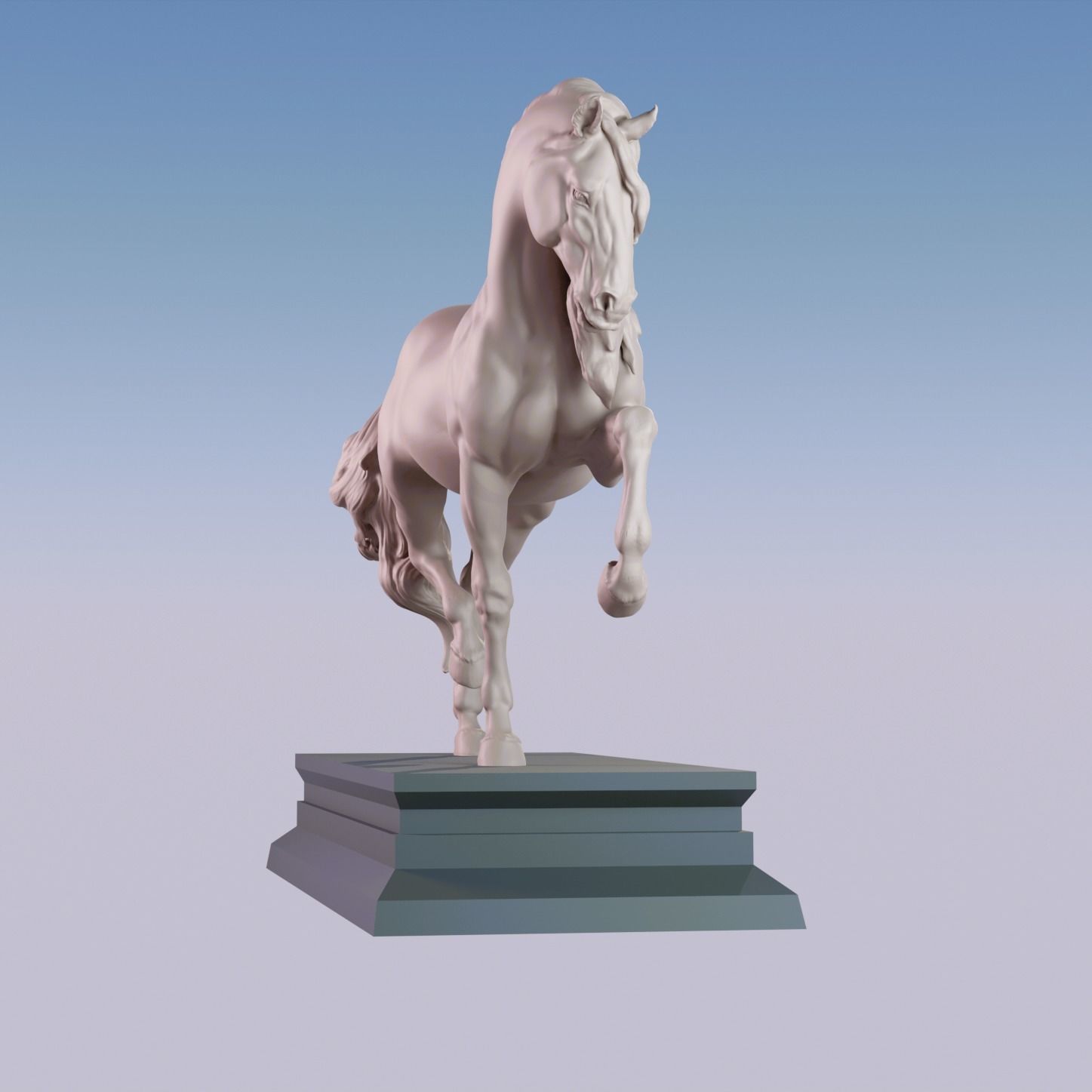 Andalusian horse sculpture 3D model 3D printable | CGTrader
