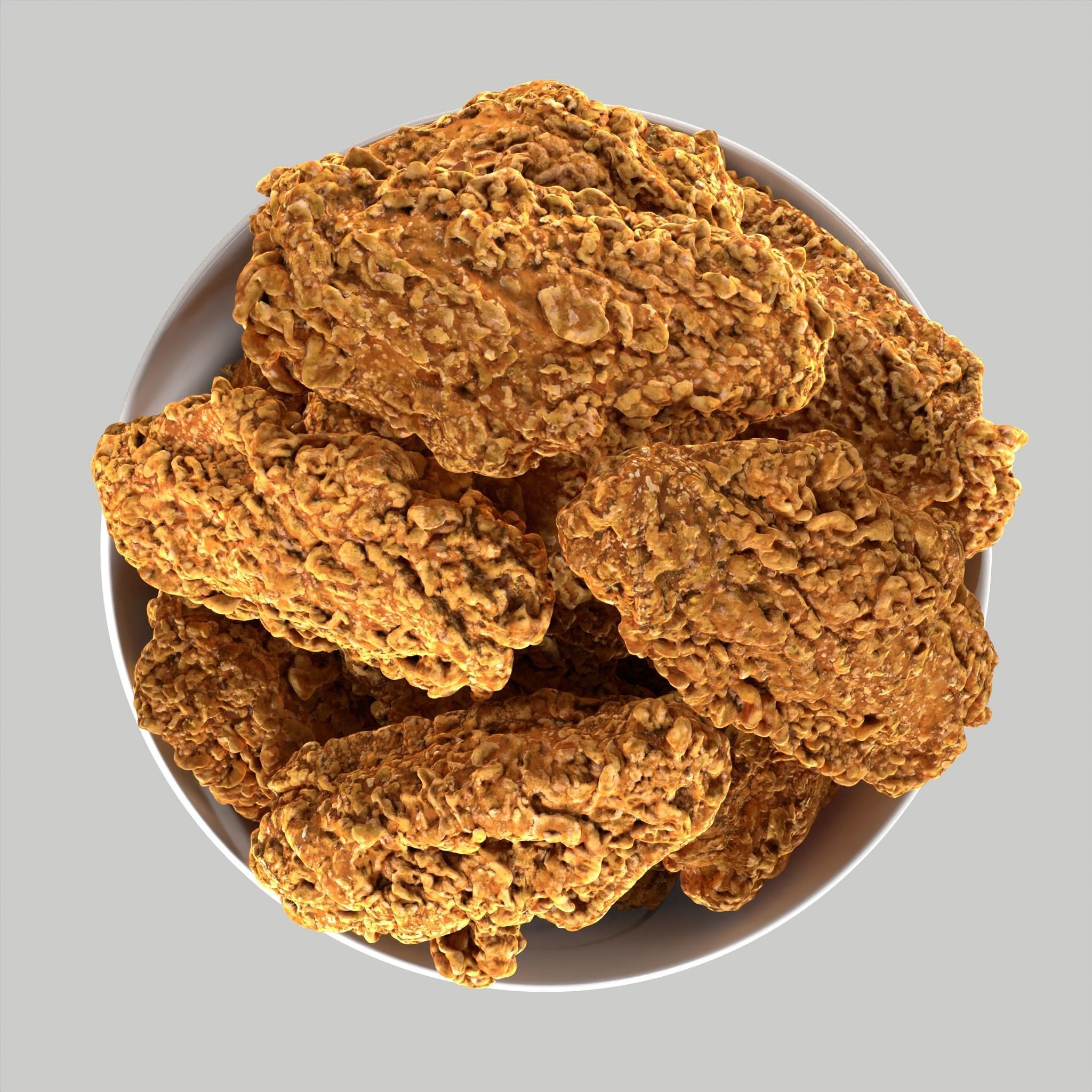 KFC 12 unique chicken wings bucket 3D model | CGTrader