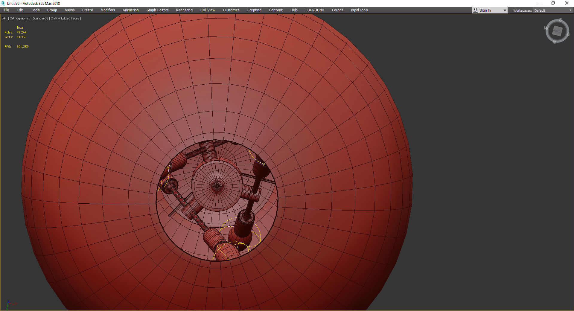 3D model Sfera 6 Light Pendant VR / AR / low-poly | CGTrader
