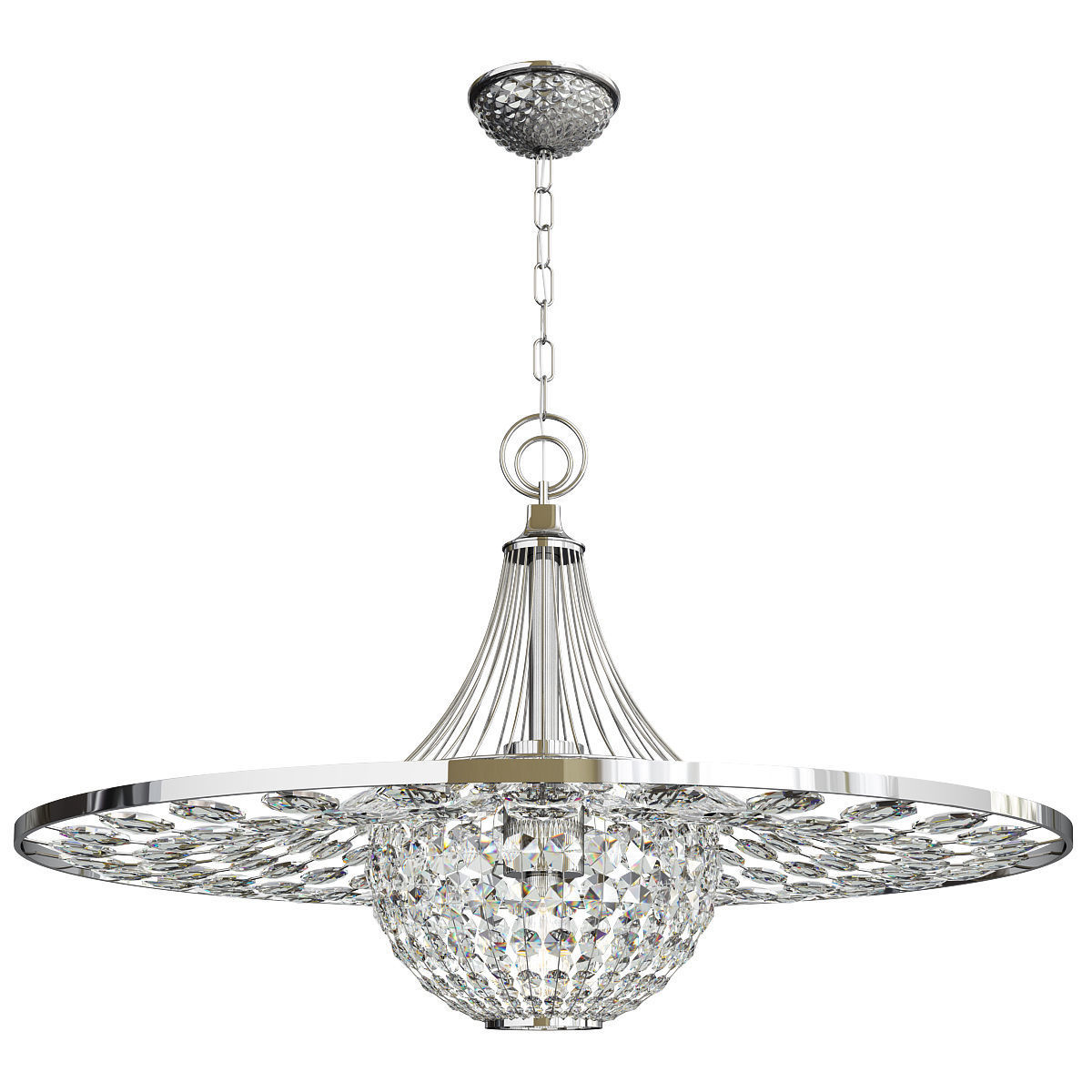 3D model James R Moder Excelsior Chrome Crystal Chandelier VR / AR ...