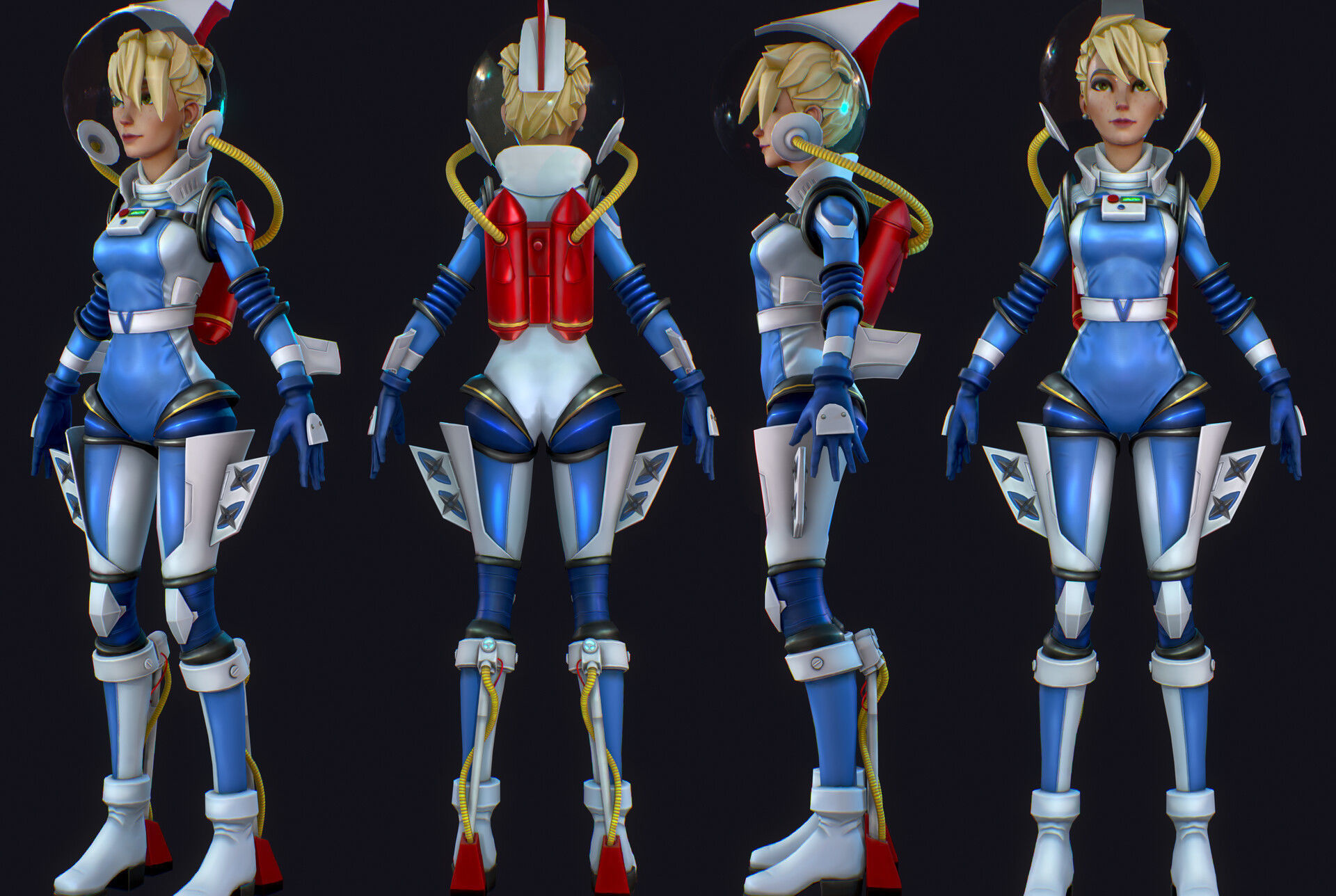 Astro Sarah Hand painted free VR / AR / low-poly 3D model | CGTrader
