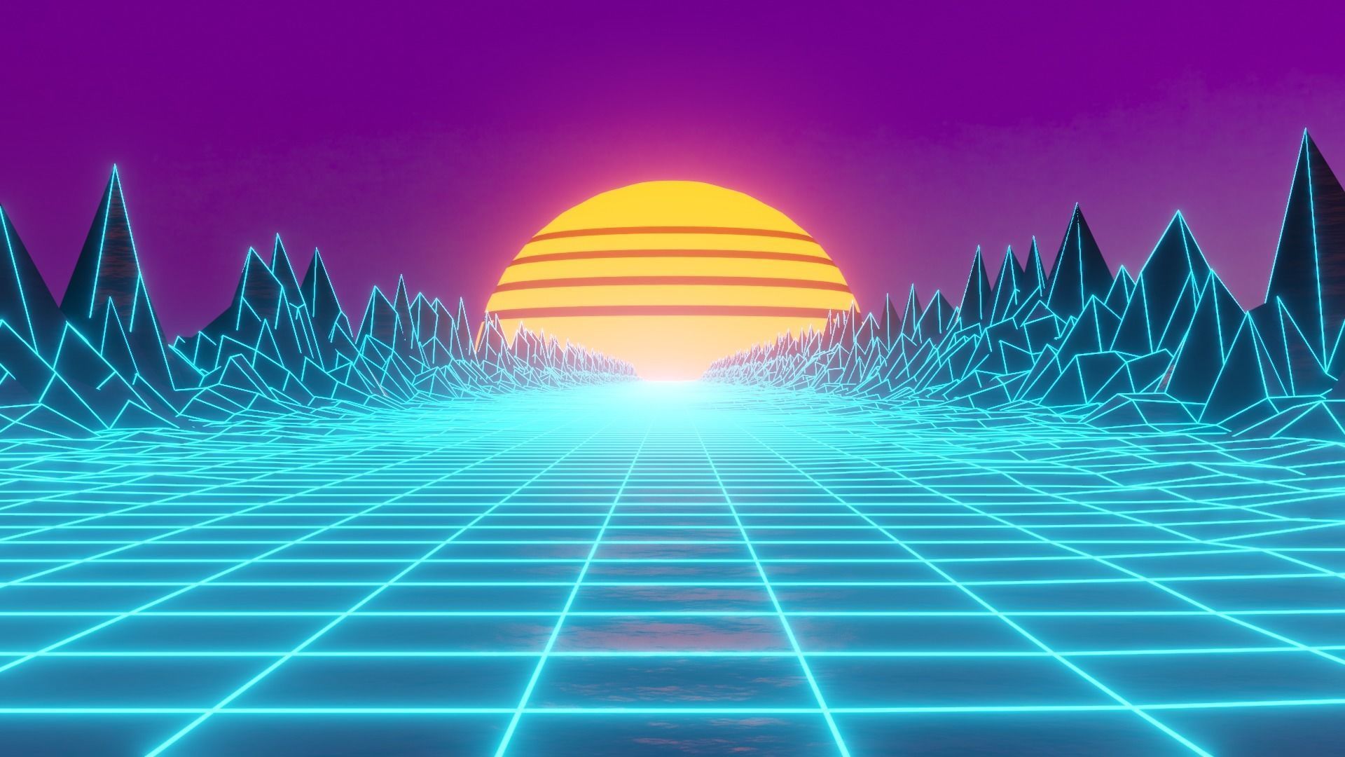 3D model Retro 80s vaporwave synthwave animation Low-poly 3D VR AR VR / AR / low-poly | CGTrader