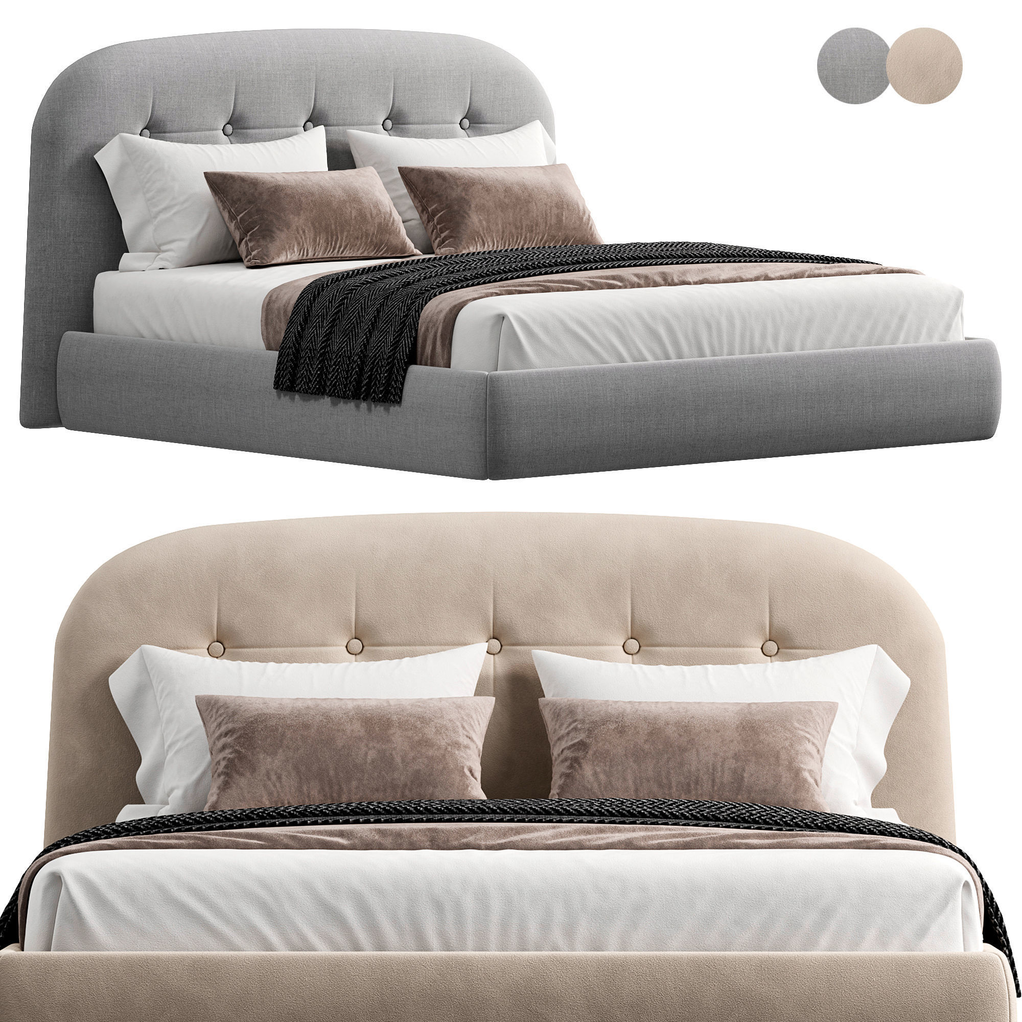 Moon Trade Bianca Bed Moon Trade 3D model | CGTrader