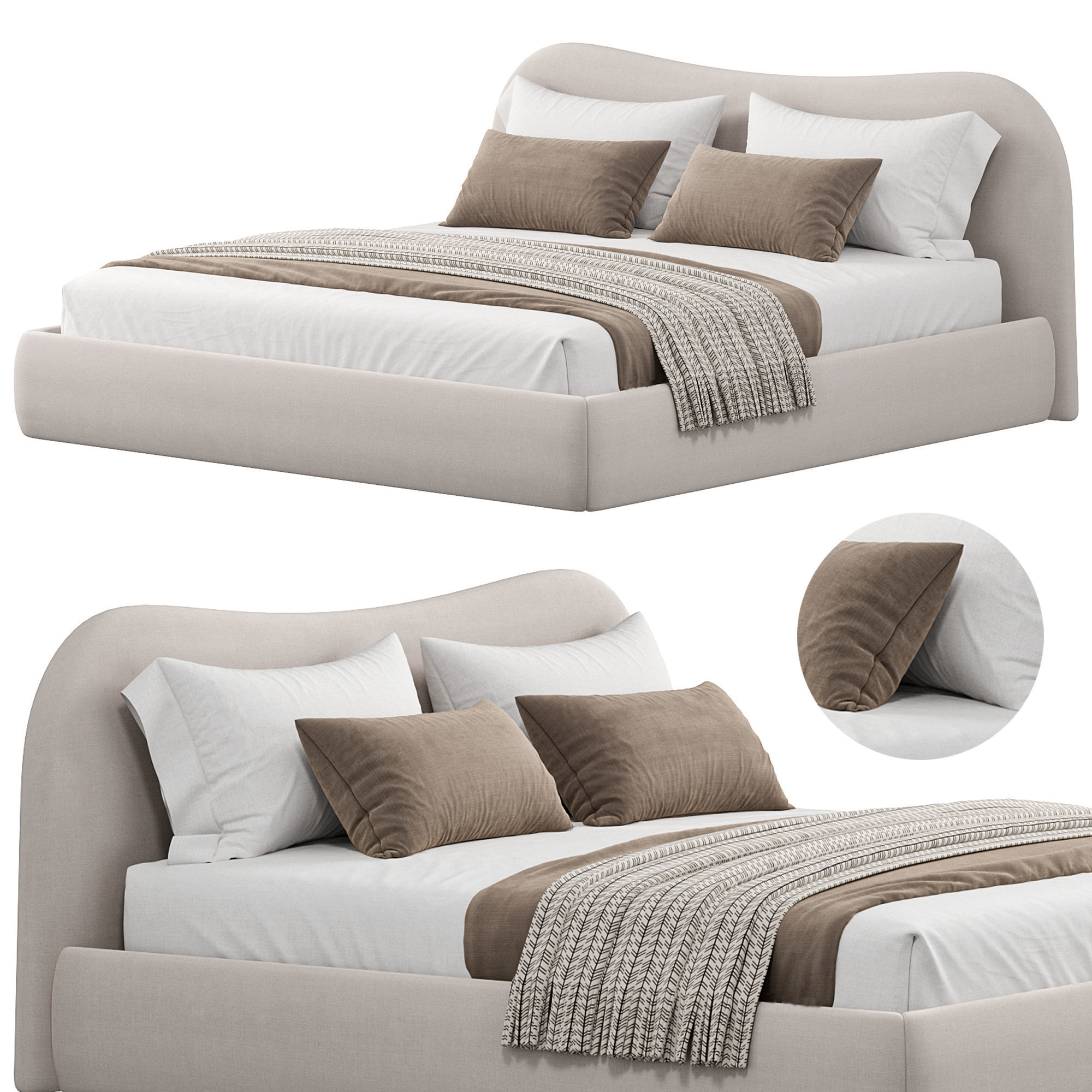 Aurore Bed By Bodema 3D model | CGTrader