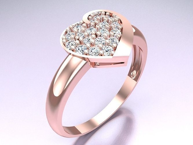 Heart Ring - Womens Rings - SN97 3D model 3D printable | CGTrader