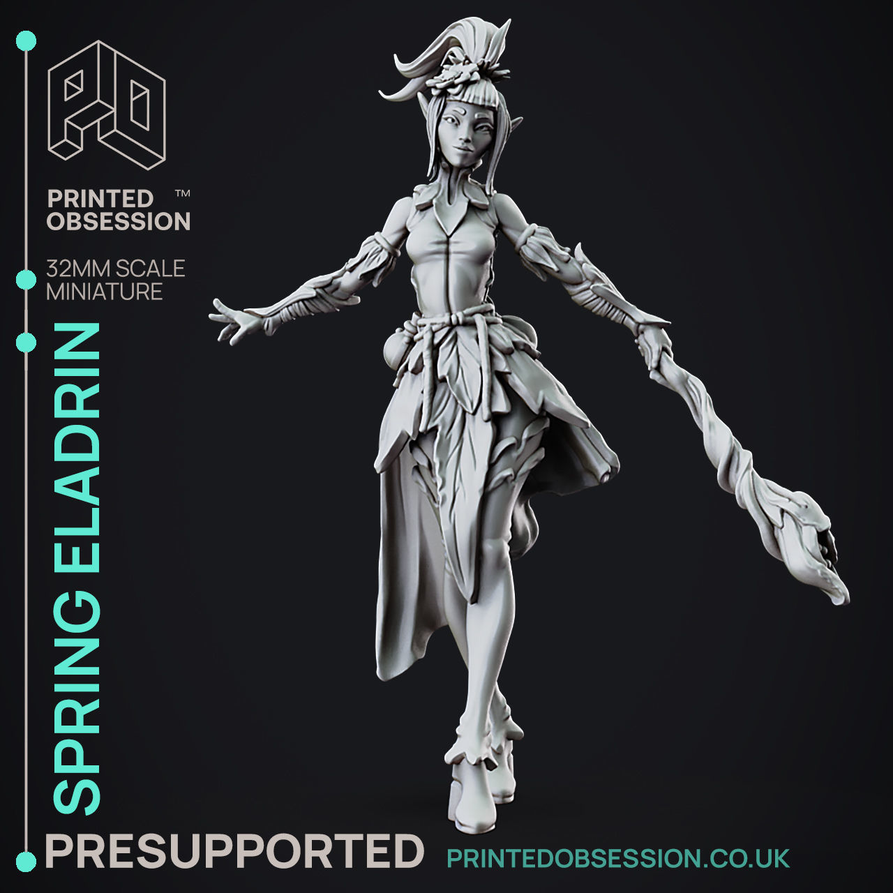 Eladrin Spring - 3D Printable TTRPG - PRESUPPORTED - 32mm 3D model 3D ...