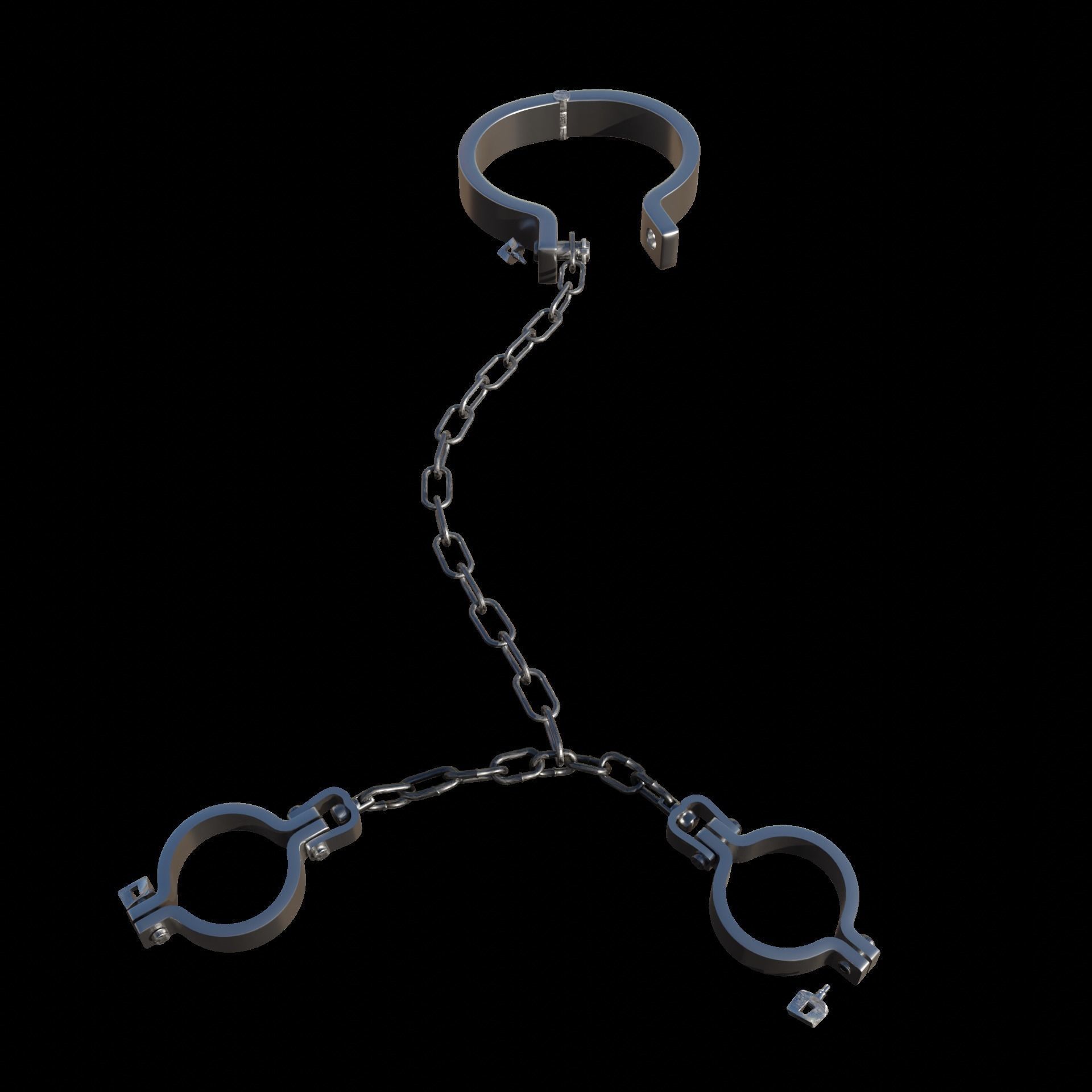 3D model Legs Hand And Neck Steel Shackles VR / AR / low-poly | CGTrader