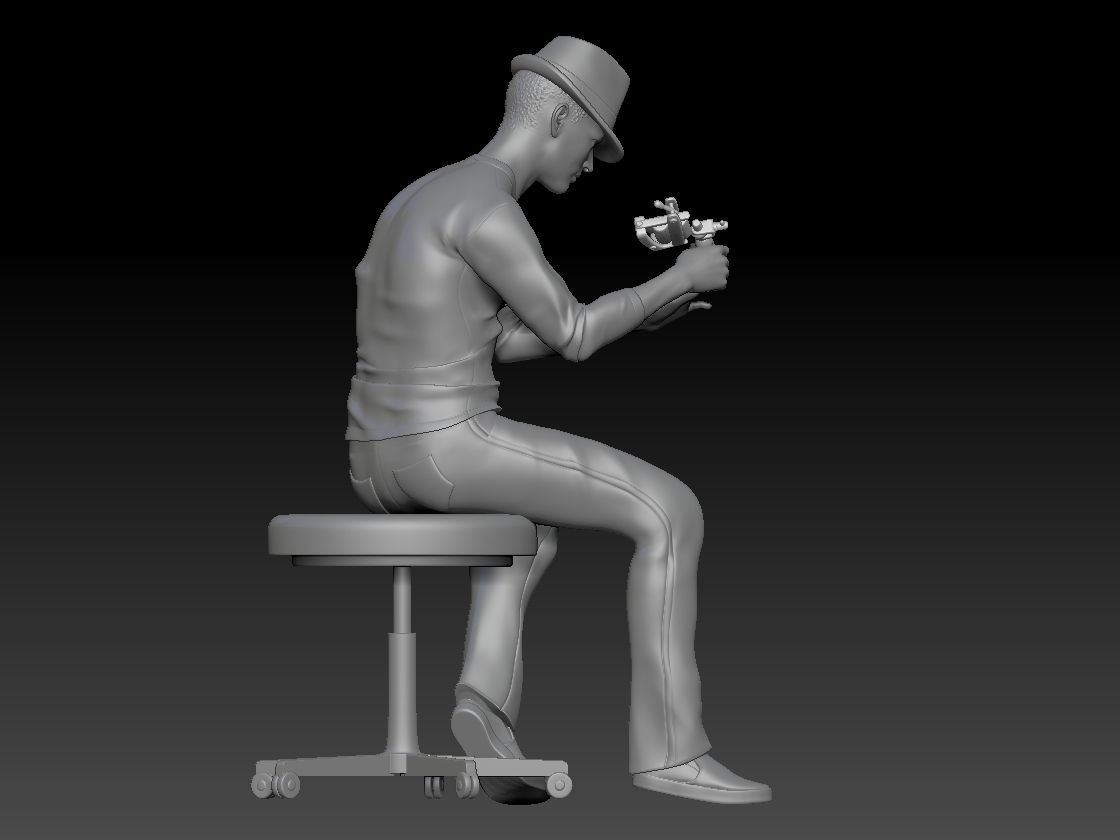 TATTOO STUDIO MAN 1 3D model 3D printable | CGTrader