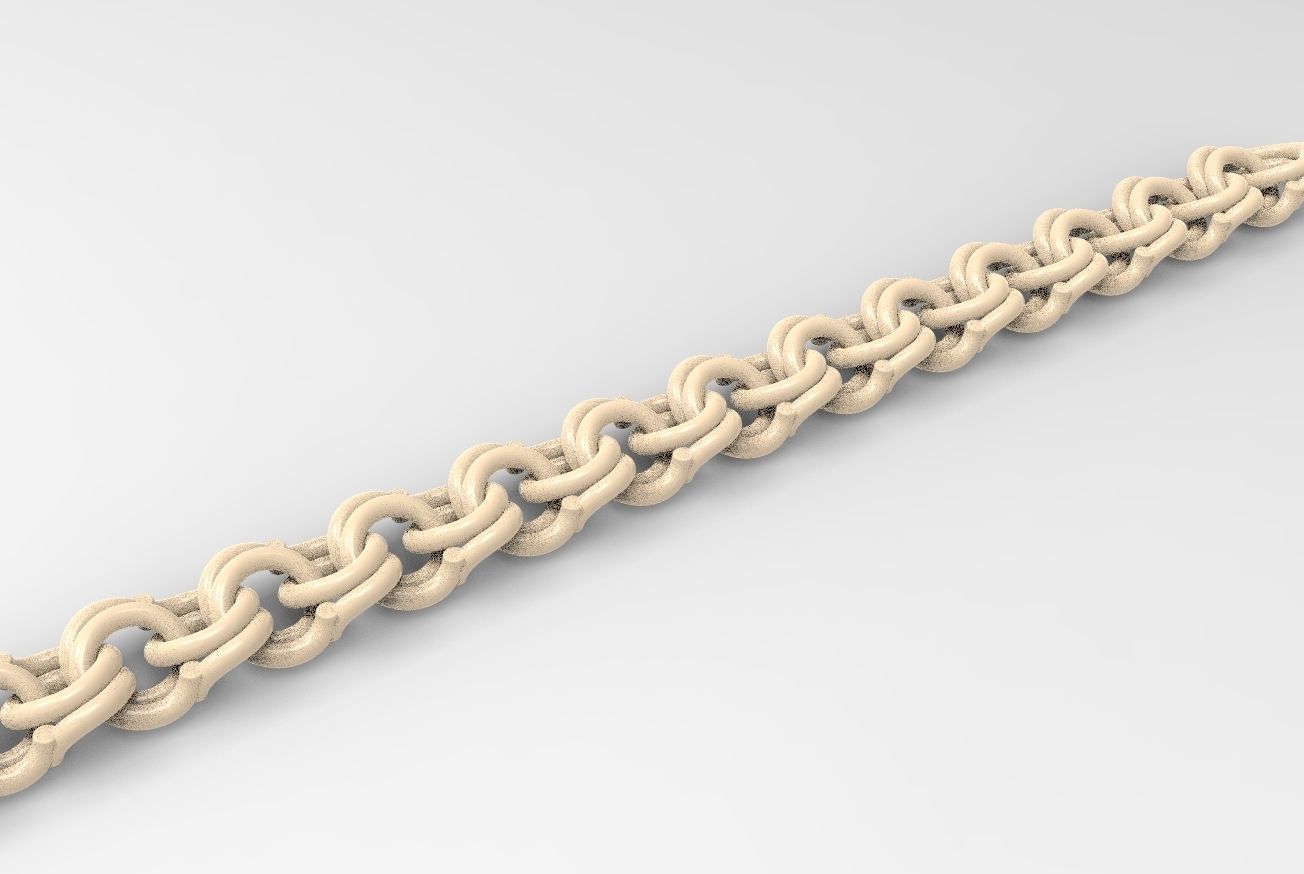 Chino link chain figaro bismarck 3D model 3D printable | CGTrader