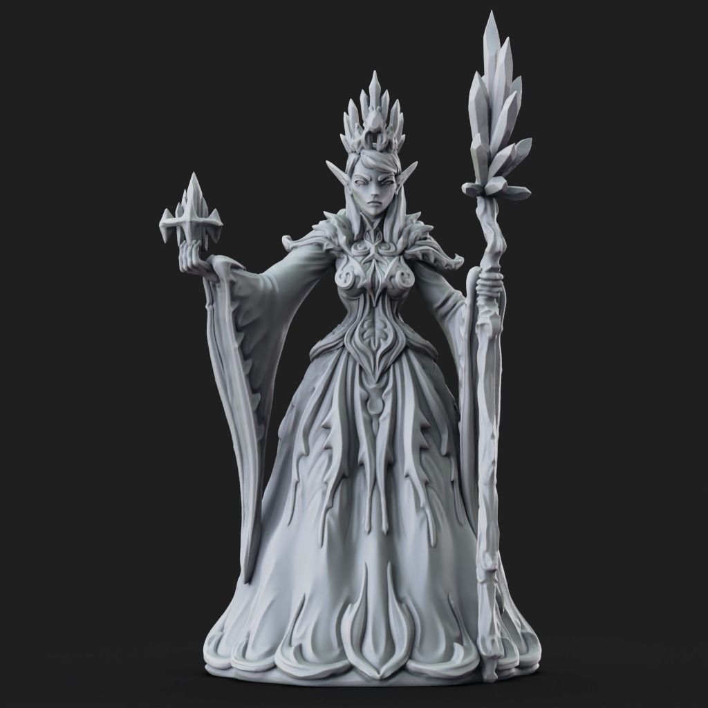 Eladrin Winter - 3D Printable TTRPG - PRESUPPORTED - 32mm 3D model 3D ...