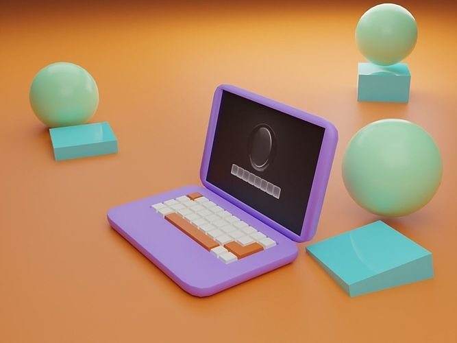 3D model leptop VR / AR / low-poly | CGTrader