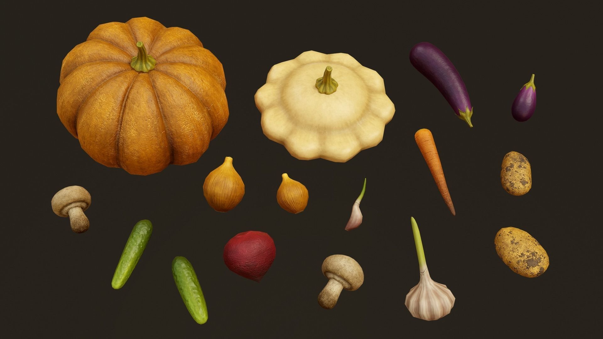 3D model Growing Farm Plants Pack VR / AR / low-poly | CGTrader