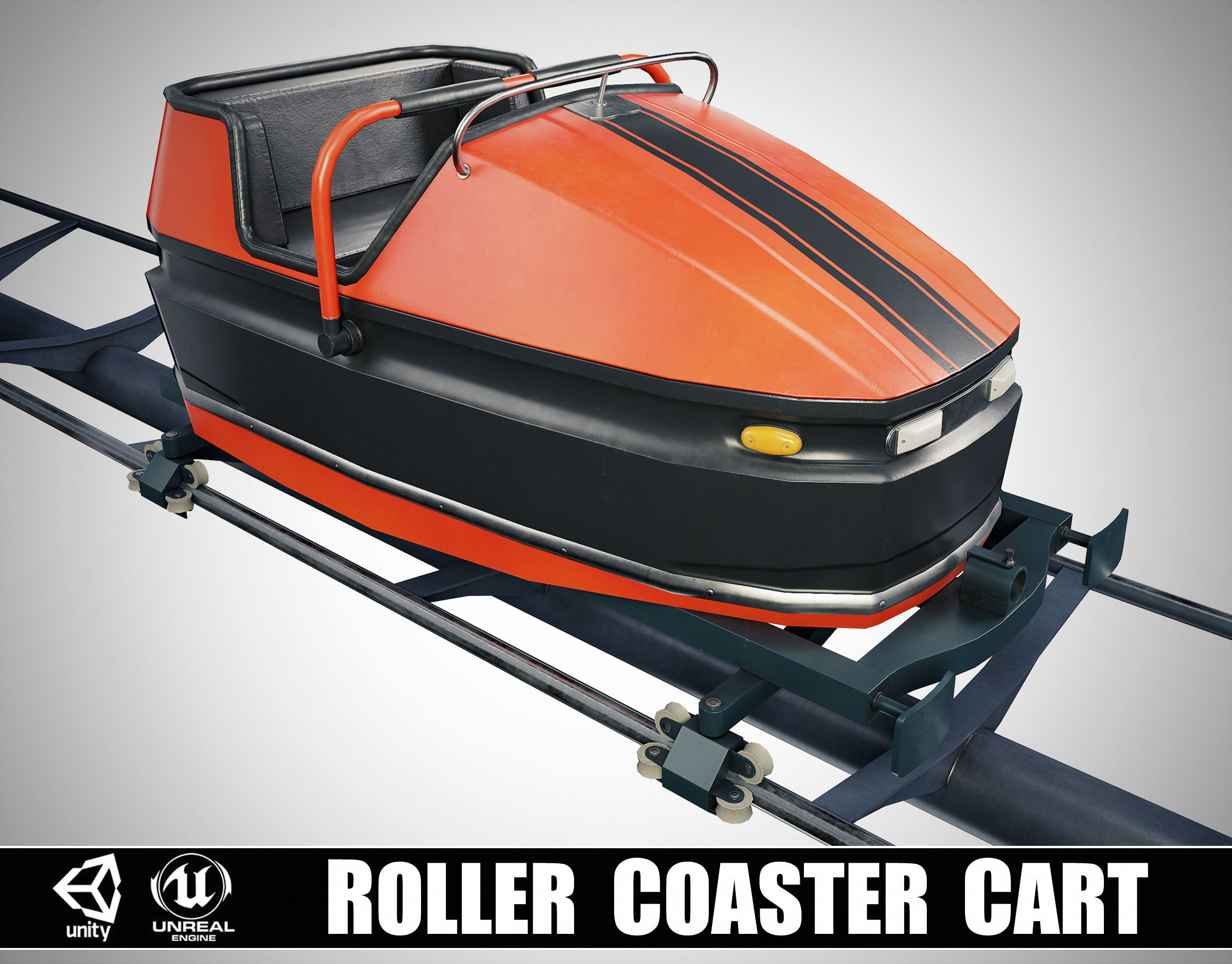 3D model Roller Coaster Cart VR / AR / low-poly | CGTrader