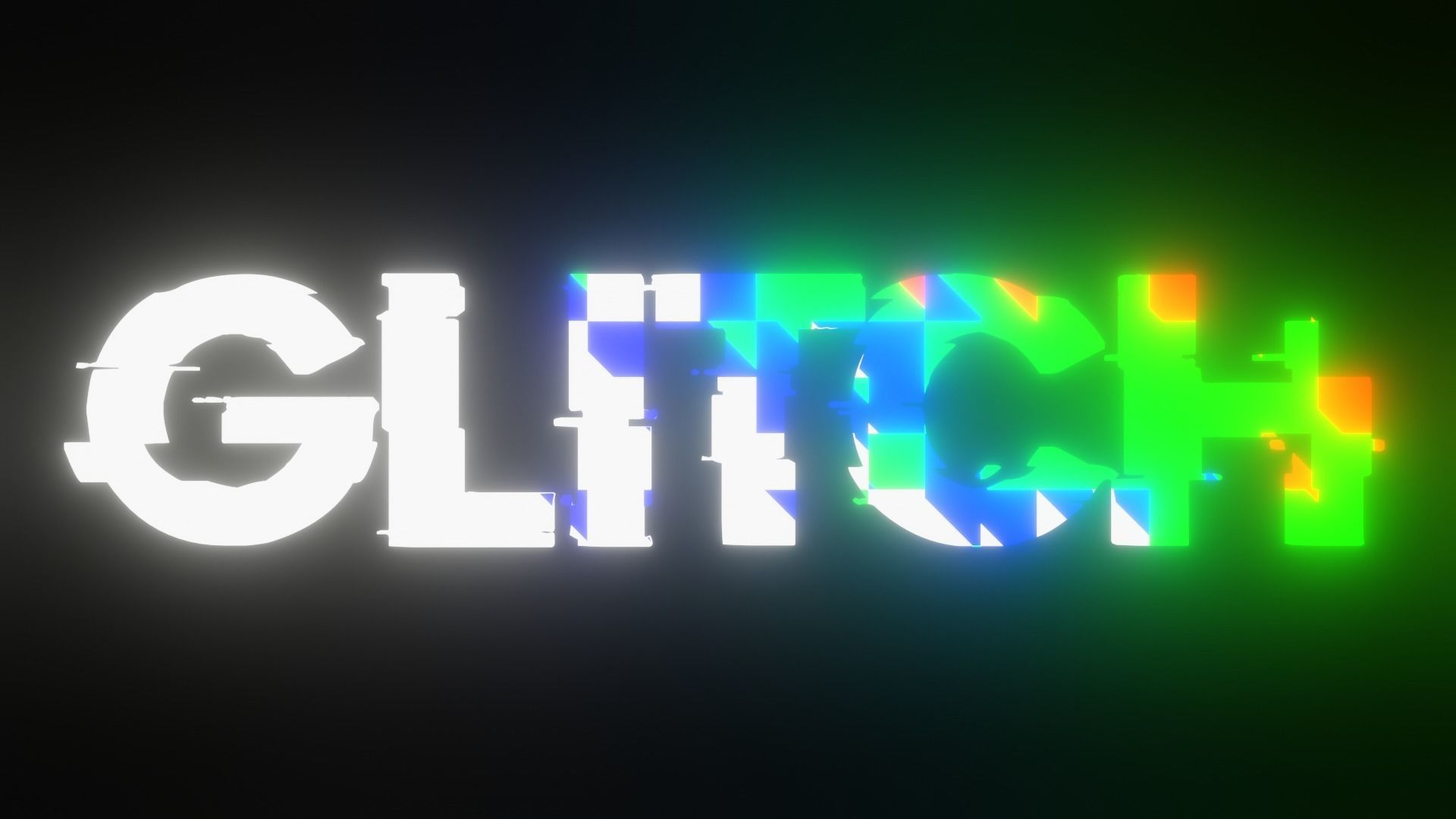 3D model Pixel Glitch Effect Animation - made in Blender VR / AR / low ...