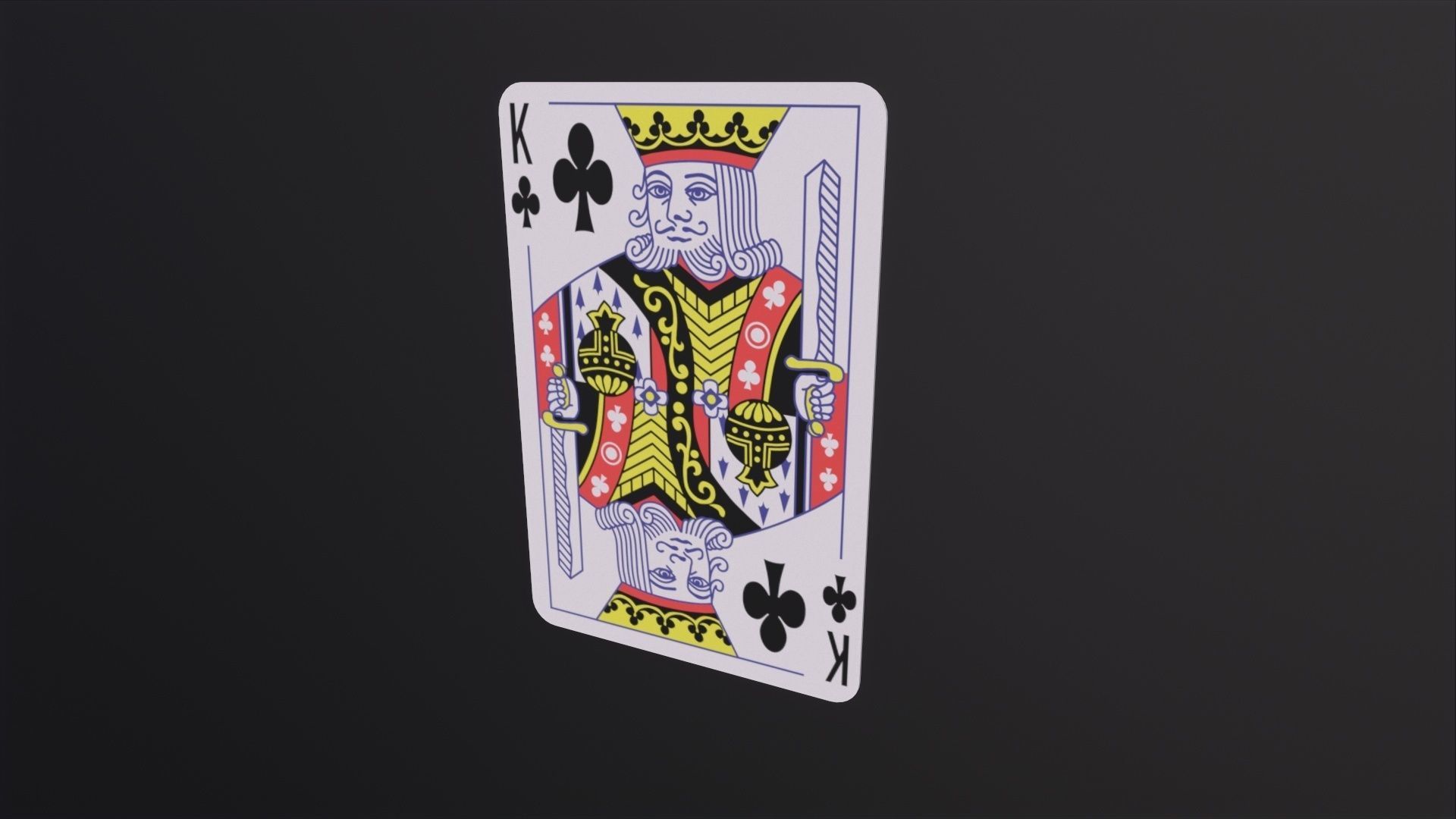 3D model Poker Cards Clubs King 3D Model VR / AR / low-poly | CGTrader