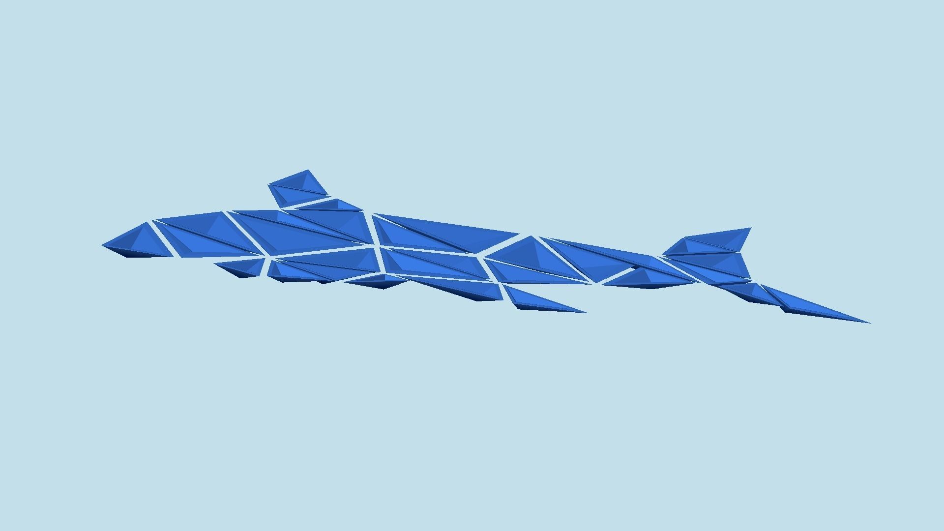 Shark Geometric Panel - Animal Minimalist Decoration 3D model 3D ...