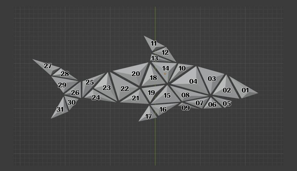 Shark Geometric Panel - Animal Minimalist Decoration 3D model 3D ...