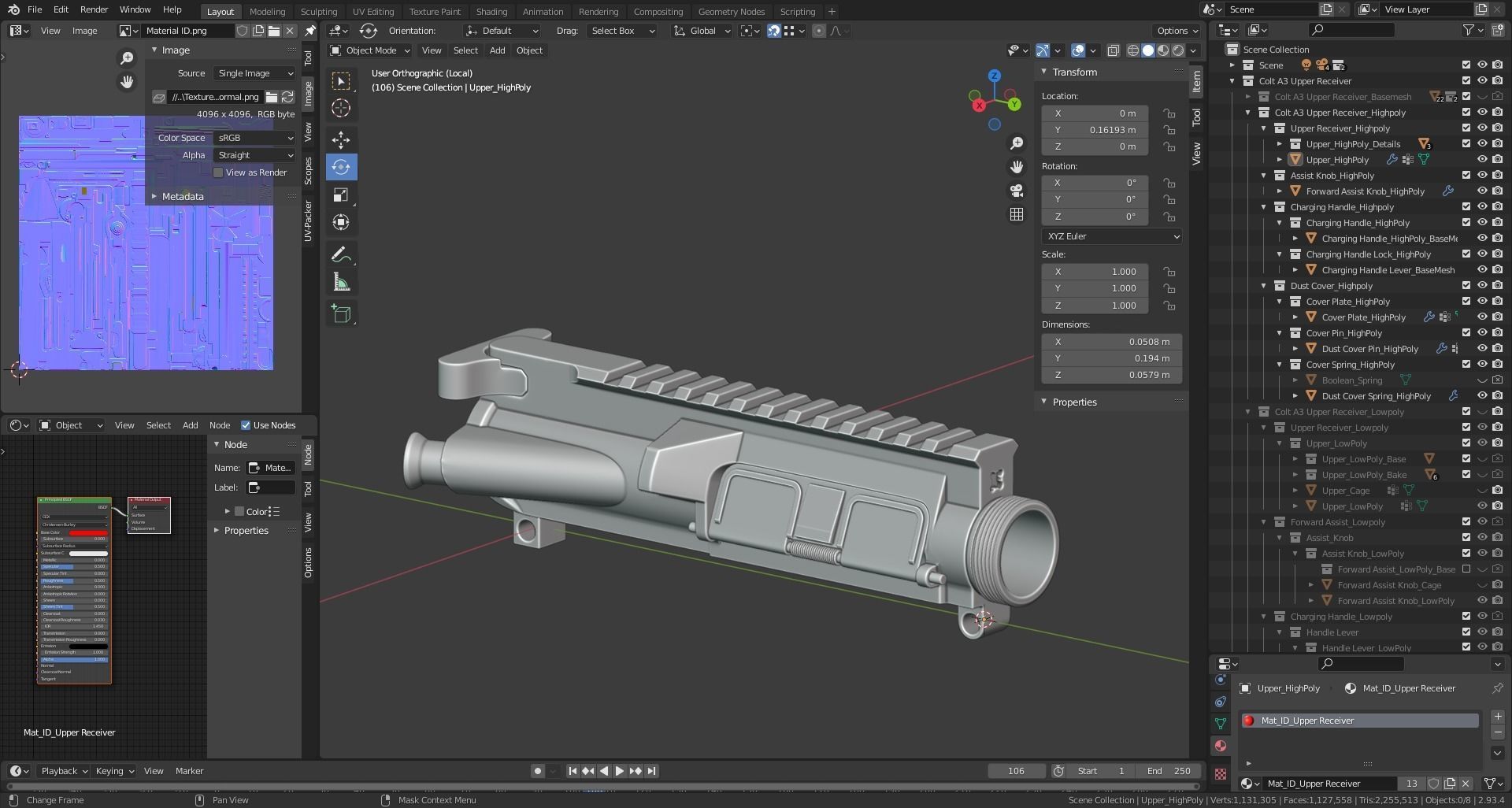 3D model AR-15 A3 Upper Receiver VR / AR / low-poly | CGTrader