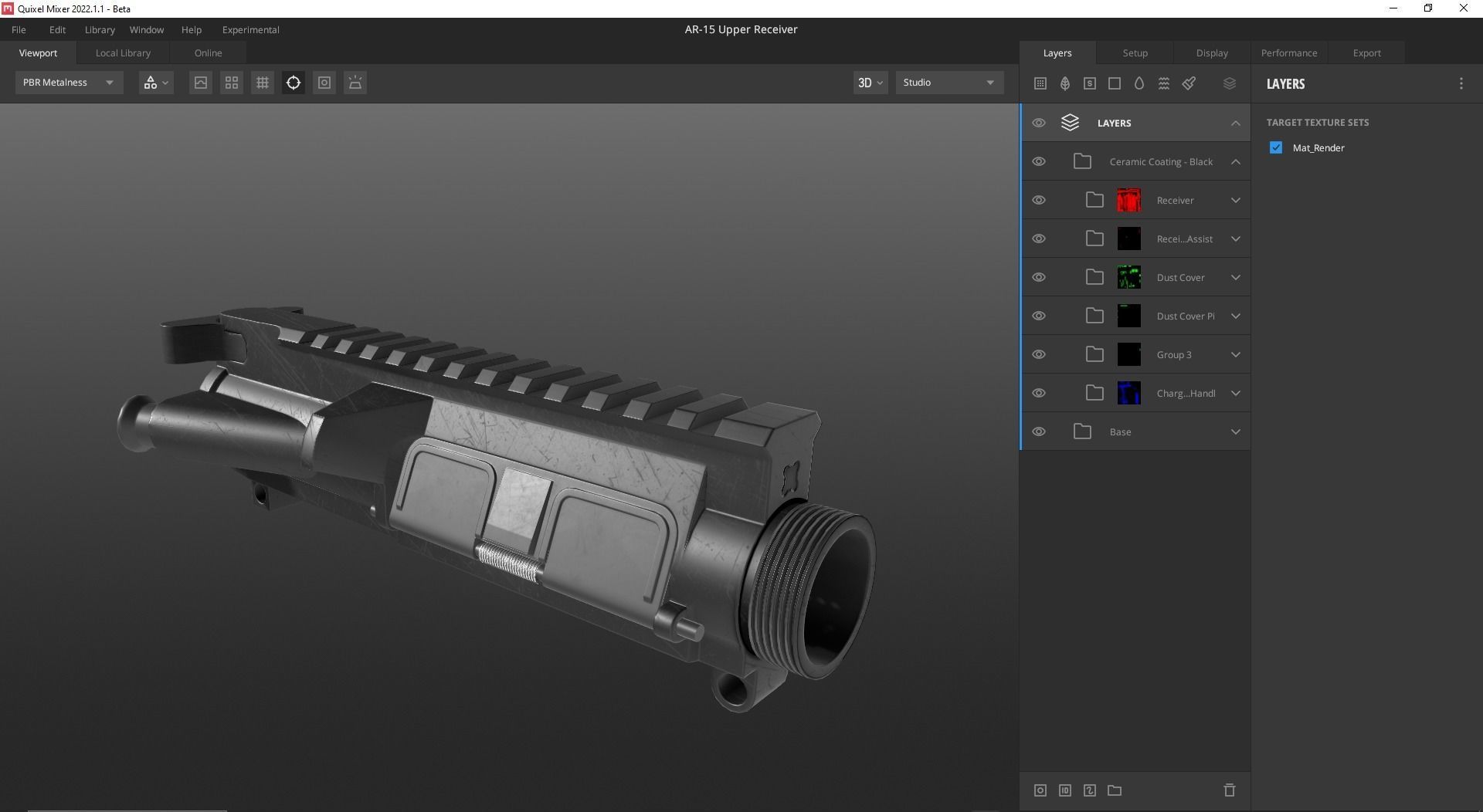 3D model AR-15 A3 Upper Receiver VR / AR / low-poly | CGTrader