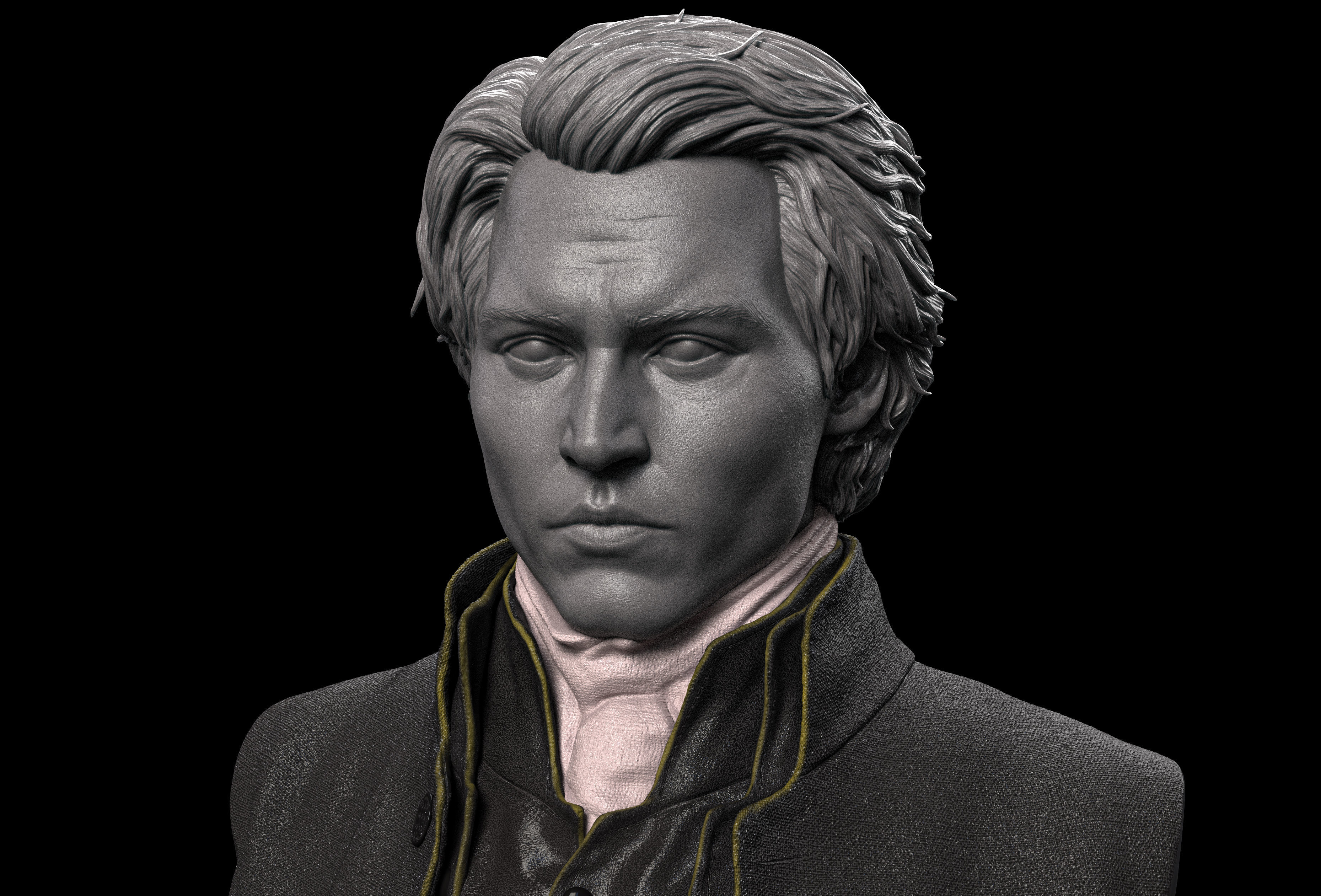 Johnny Depp Ichabod Crane Bust 3d Model 3d Printable Cgtrader